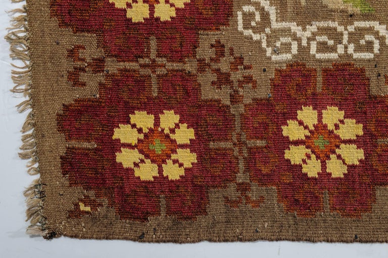 Floral Vintage Kilim Rug Like a Garden For Sale at 1stDibs | authentic ...