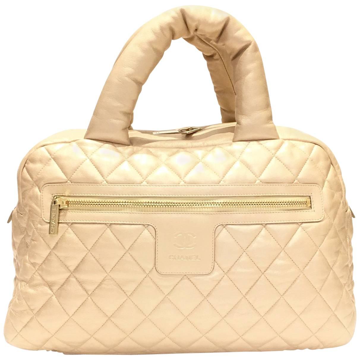 Chanel Paris "Coco Cocoon" Collection Gold Spolded Leather Handbag ...
