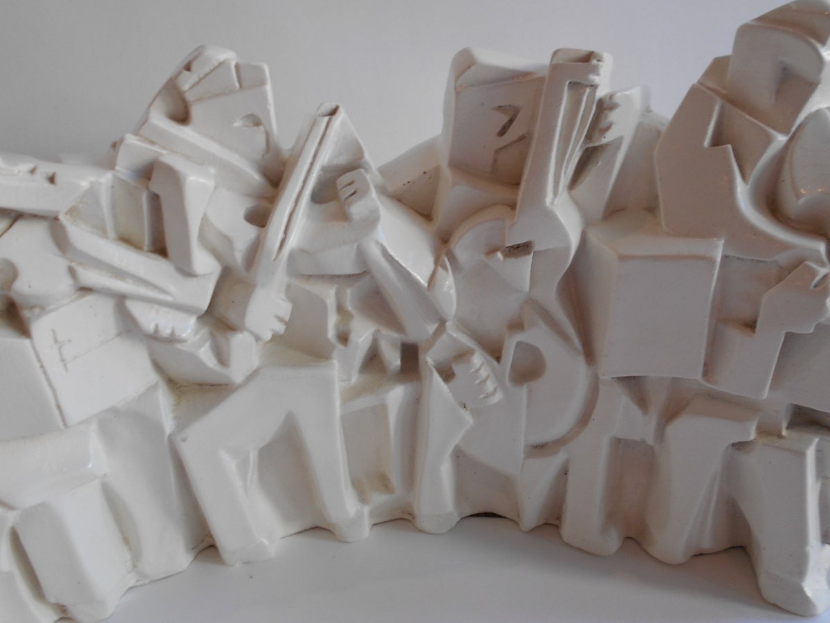 Cubist Sculpture Of A Band/Musicians at 1stDibs | sculptures of musicians