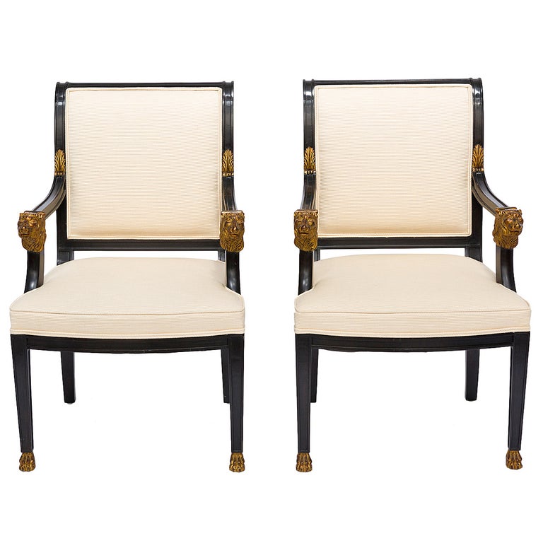 14 Carved Wood Lion Chairs at 1stDibs