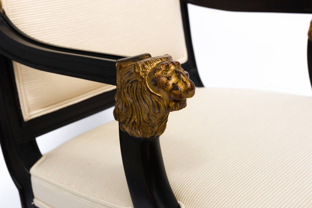 14 Carved Wood Lion Chairs at 1stDibs