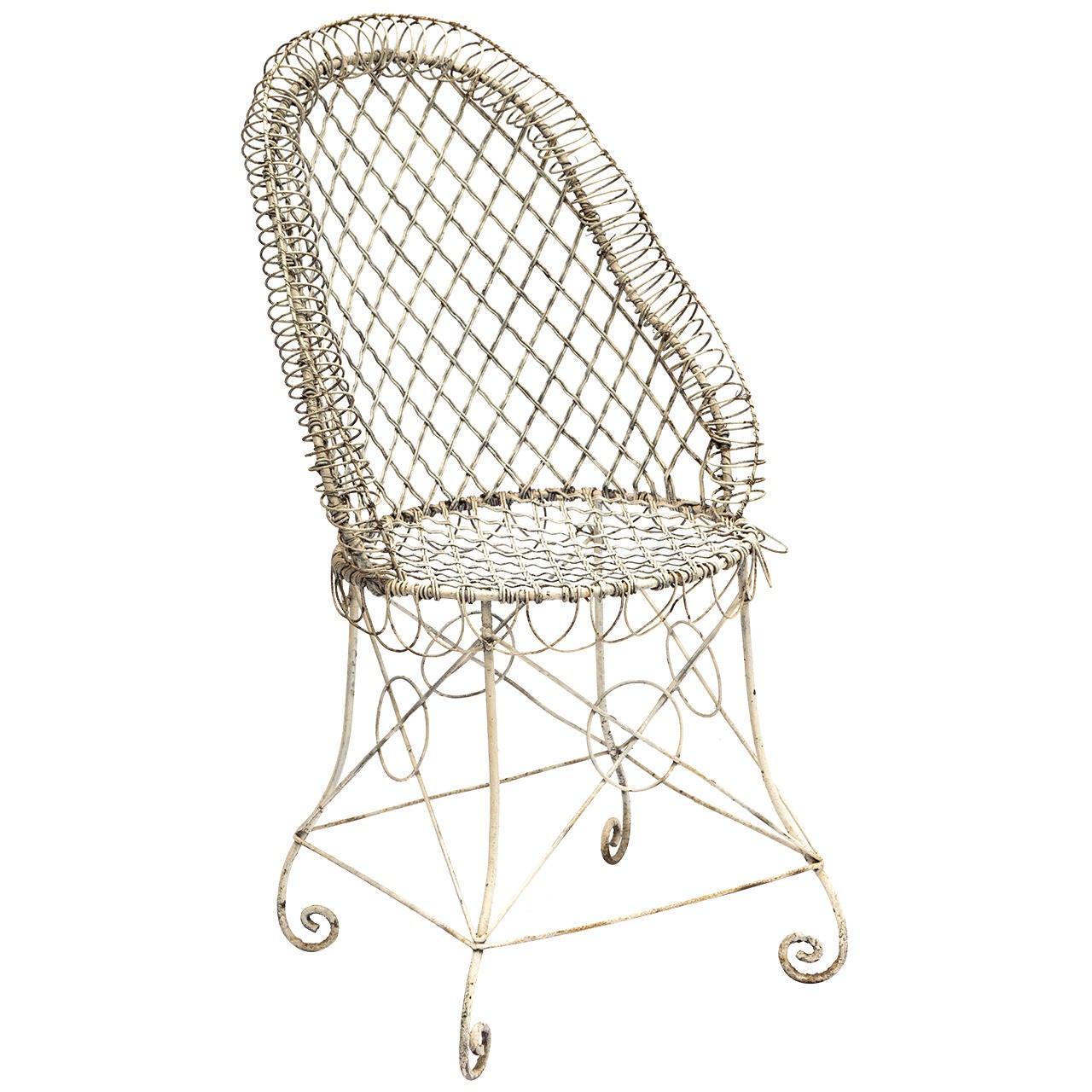 Garden Wire Chair at 1stDibs
