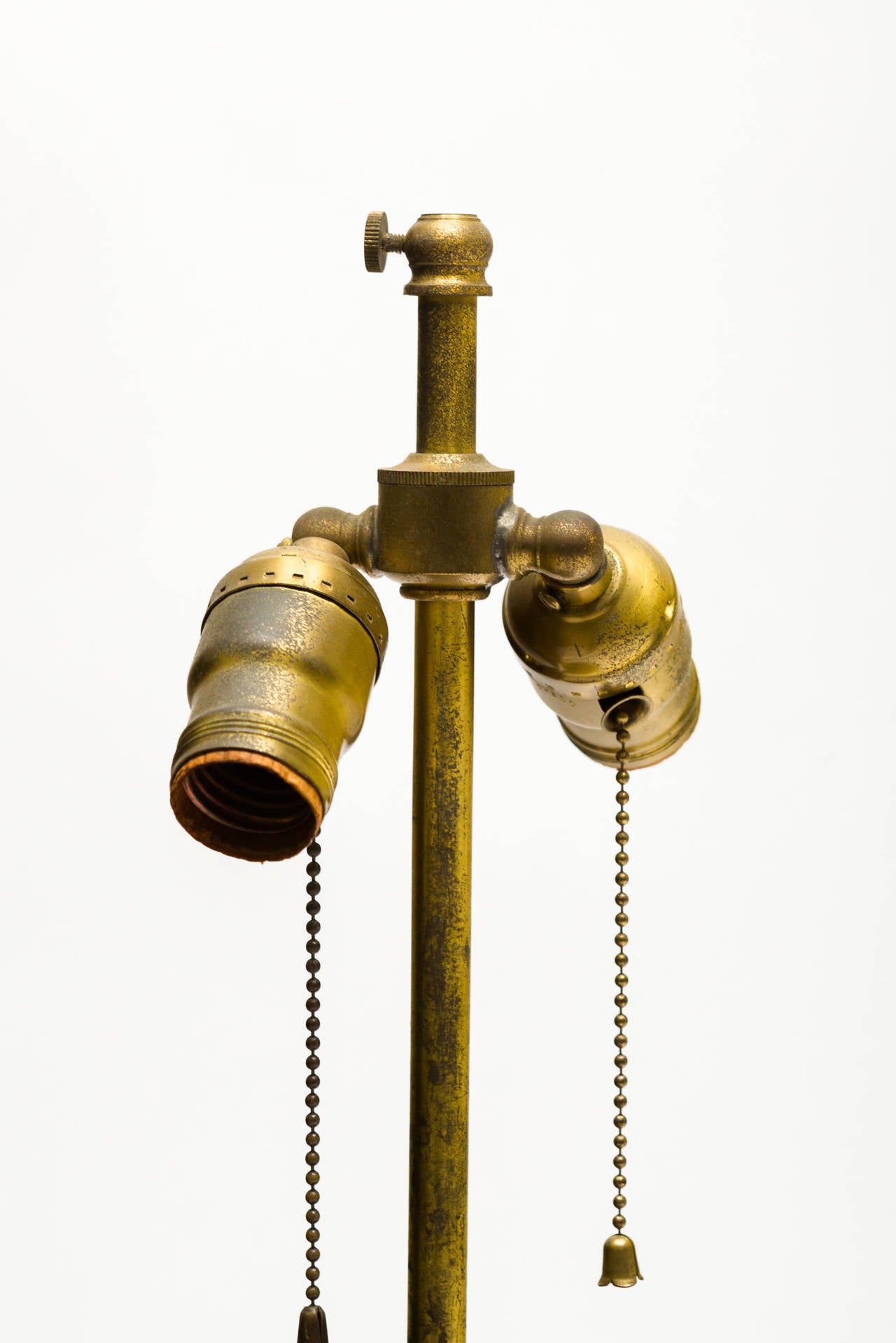 Pair of Greek Key Glass Table Lamps at 1stDibs