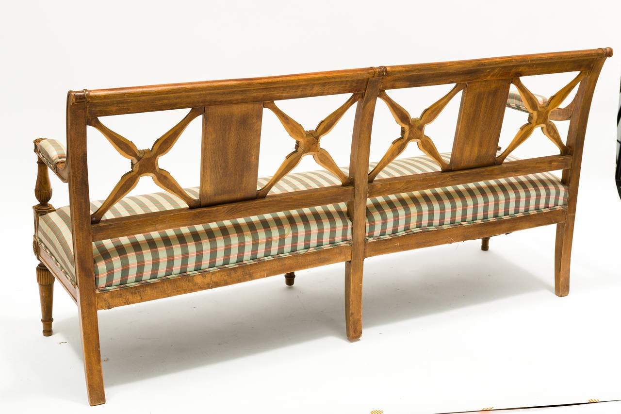 1940s Classical X-Back Bench at 1stDibs