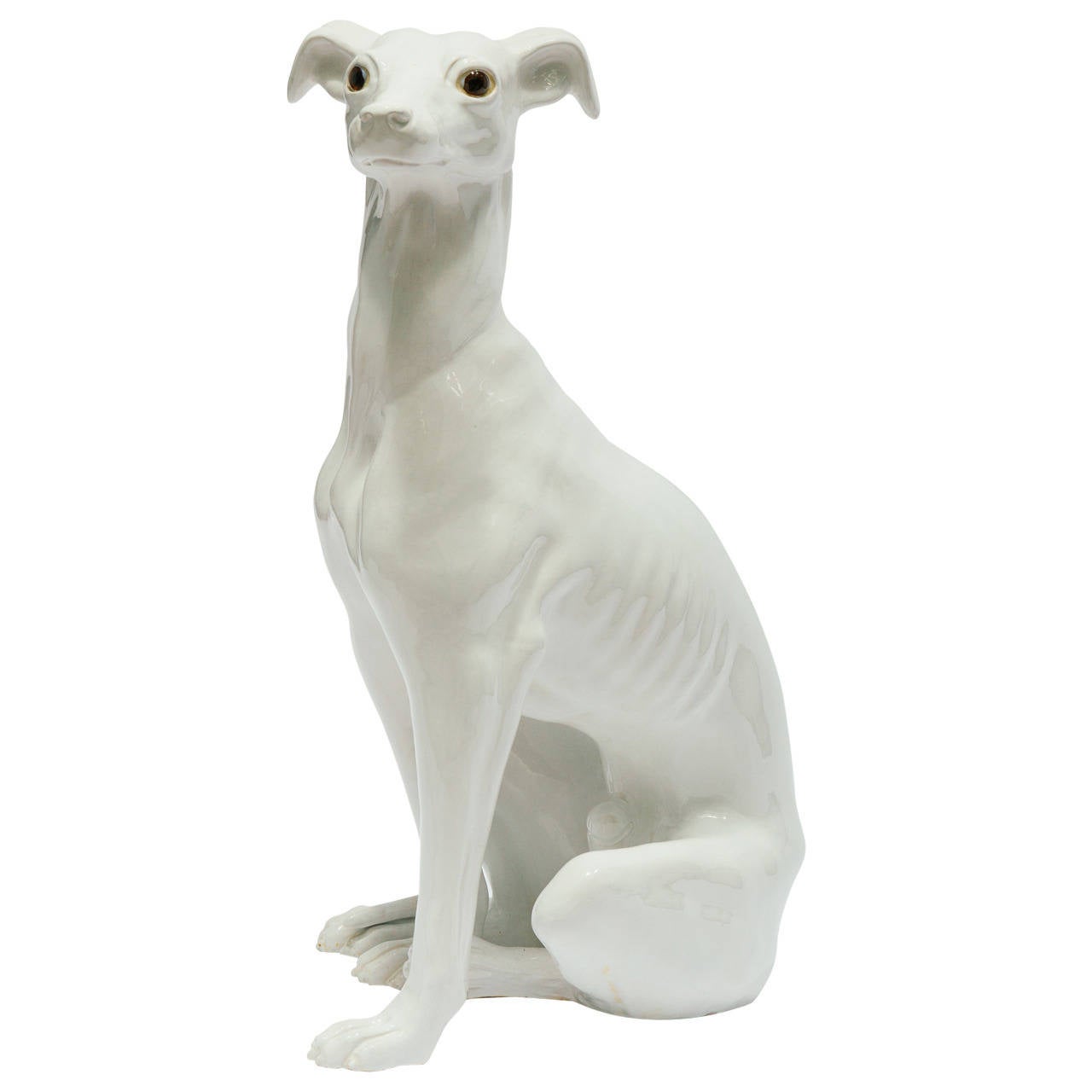 Oversized Italian Ceramic Greyhound at 1stDibs
