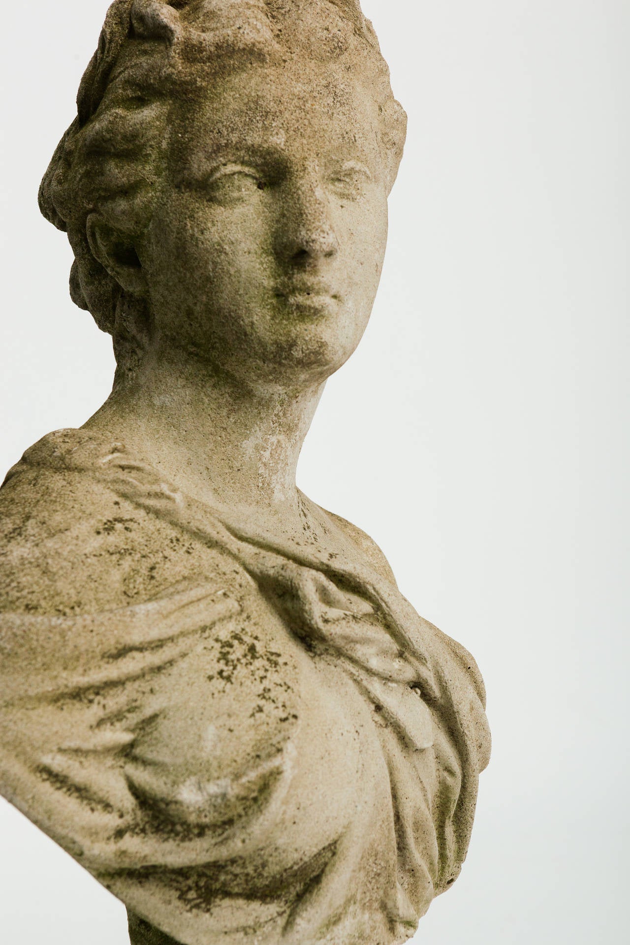 Concrete Classical Bust at 1stDibs