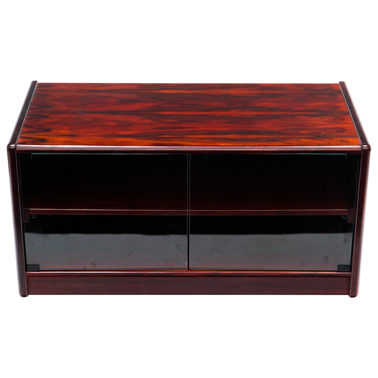 Preben Schou Danish Rosewood Cabinet with Glass Doors at 1stDibs ...