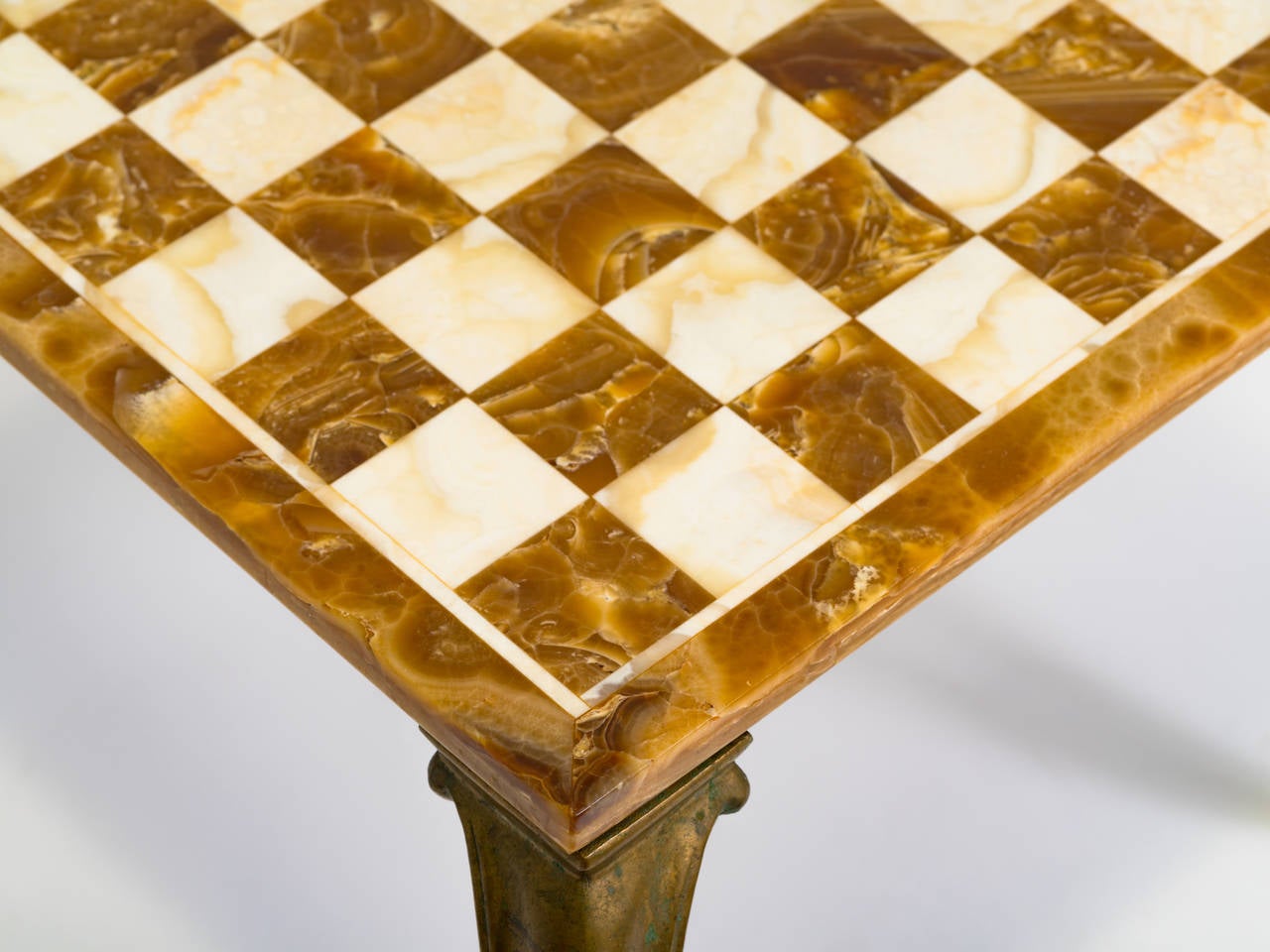Italian Marble and Brass Chess Table at 1stDibs | italian chess table ...