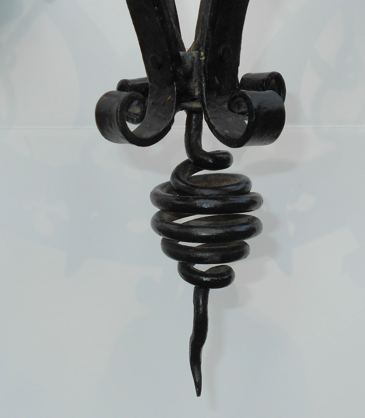 Gothic Iron Chandelier with Horned Faces For Sale at 1stDibs