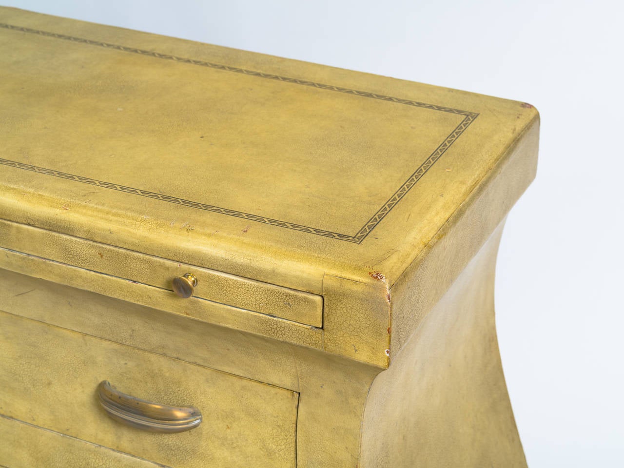 Leather Wrapped Bombay Chest at 1stDibs