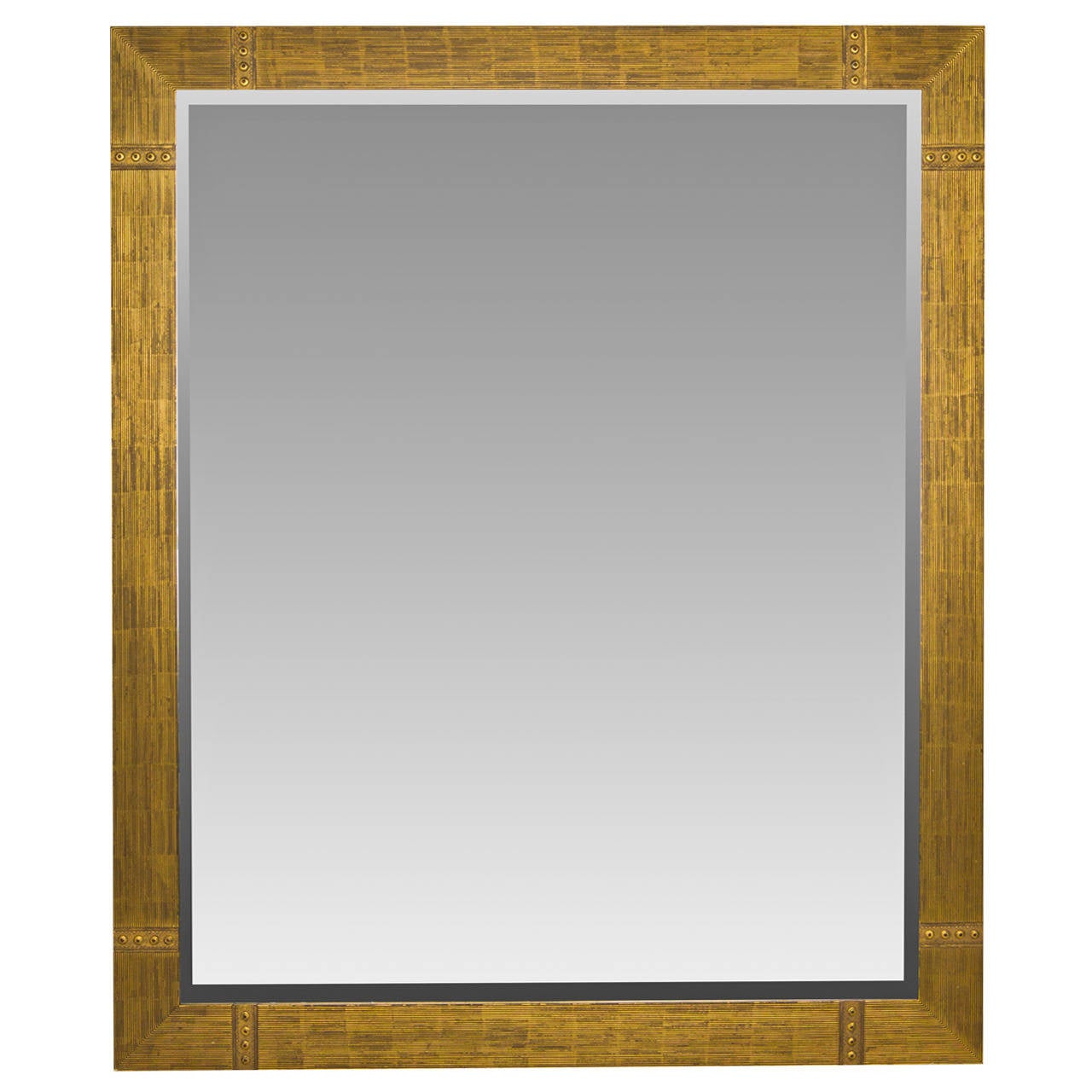 Large Custom Made Gilded Beveled Mirror 6 feet high at 1stDibs
