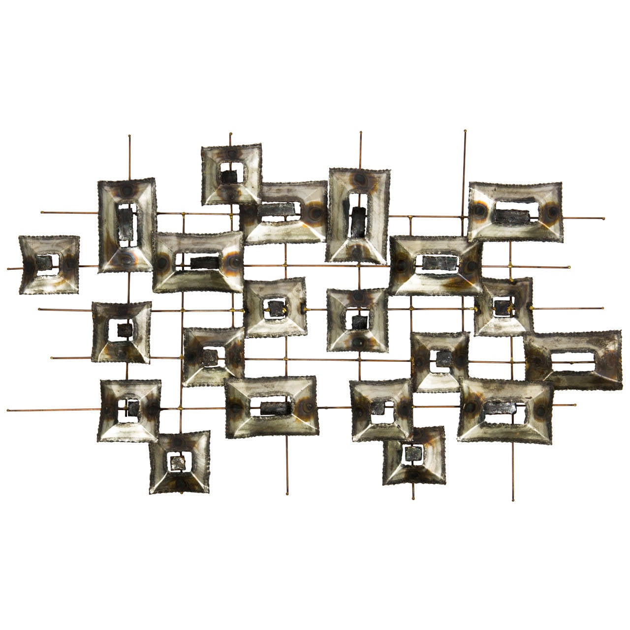 Steel Abstract Wall Sculpture at 1stDibs