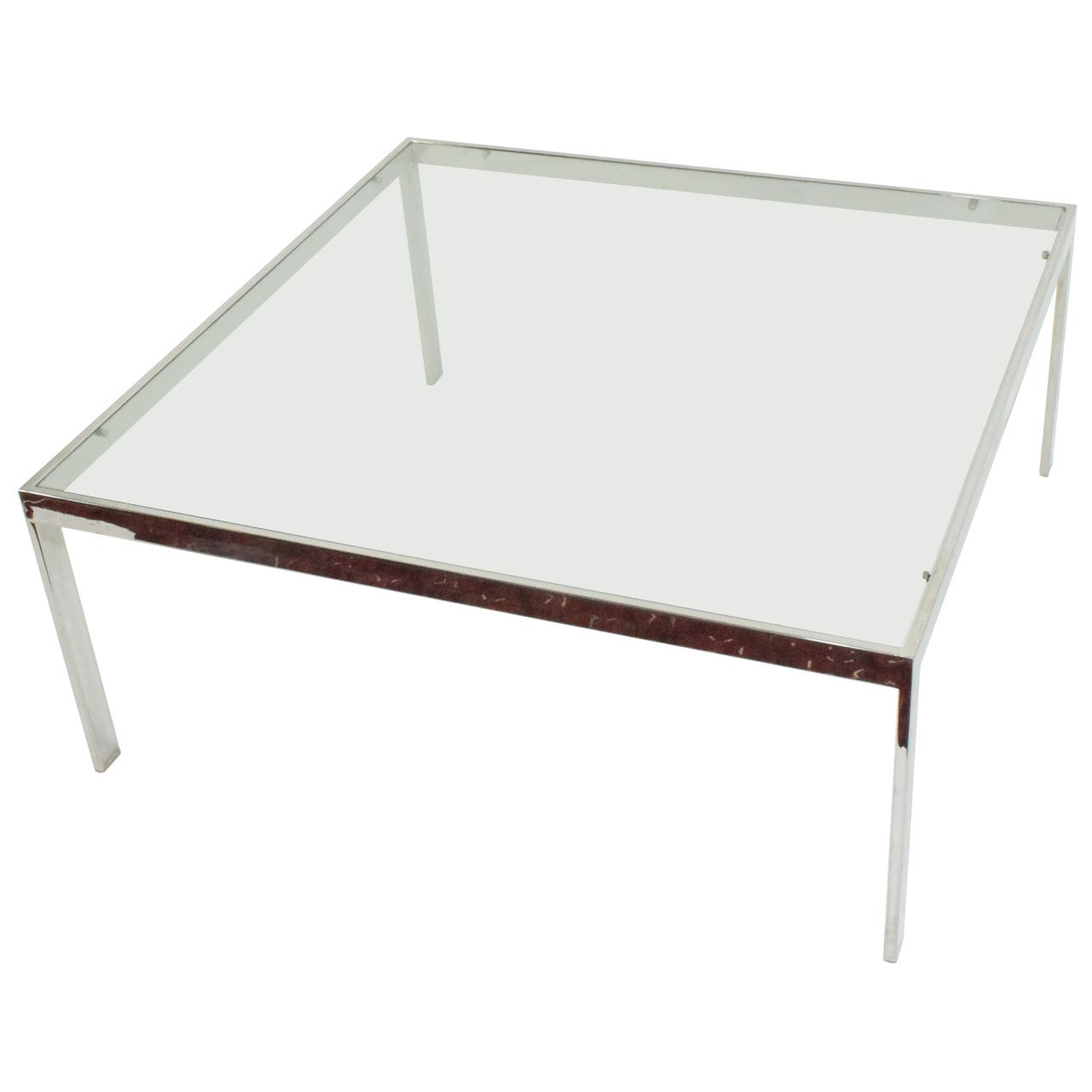 Milo Baughman Chrome Coffee Table at 1stdibs