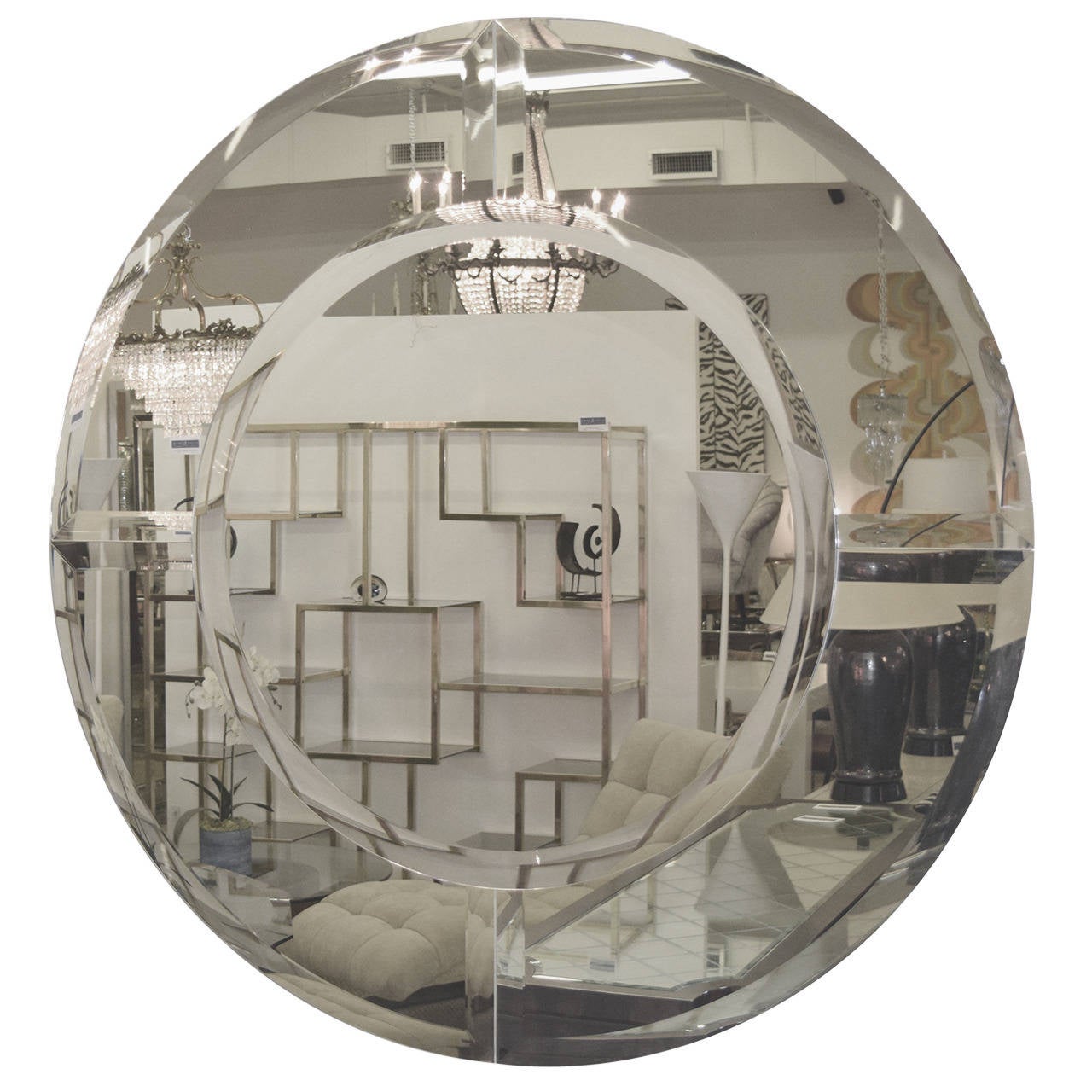 "Saturn" Mirror by Karl Springer at 1stDibs