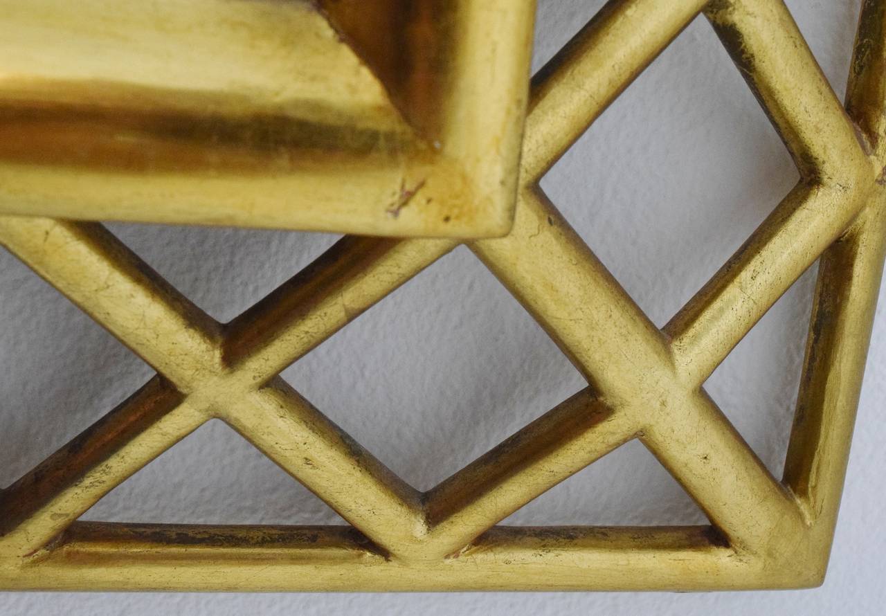 Italian Giltwood Lattice Frame Mirror For Sale at 1stDibs | lattice frames