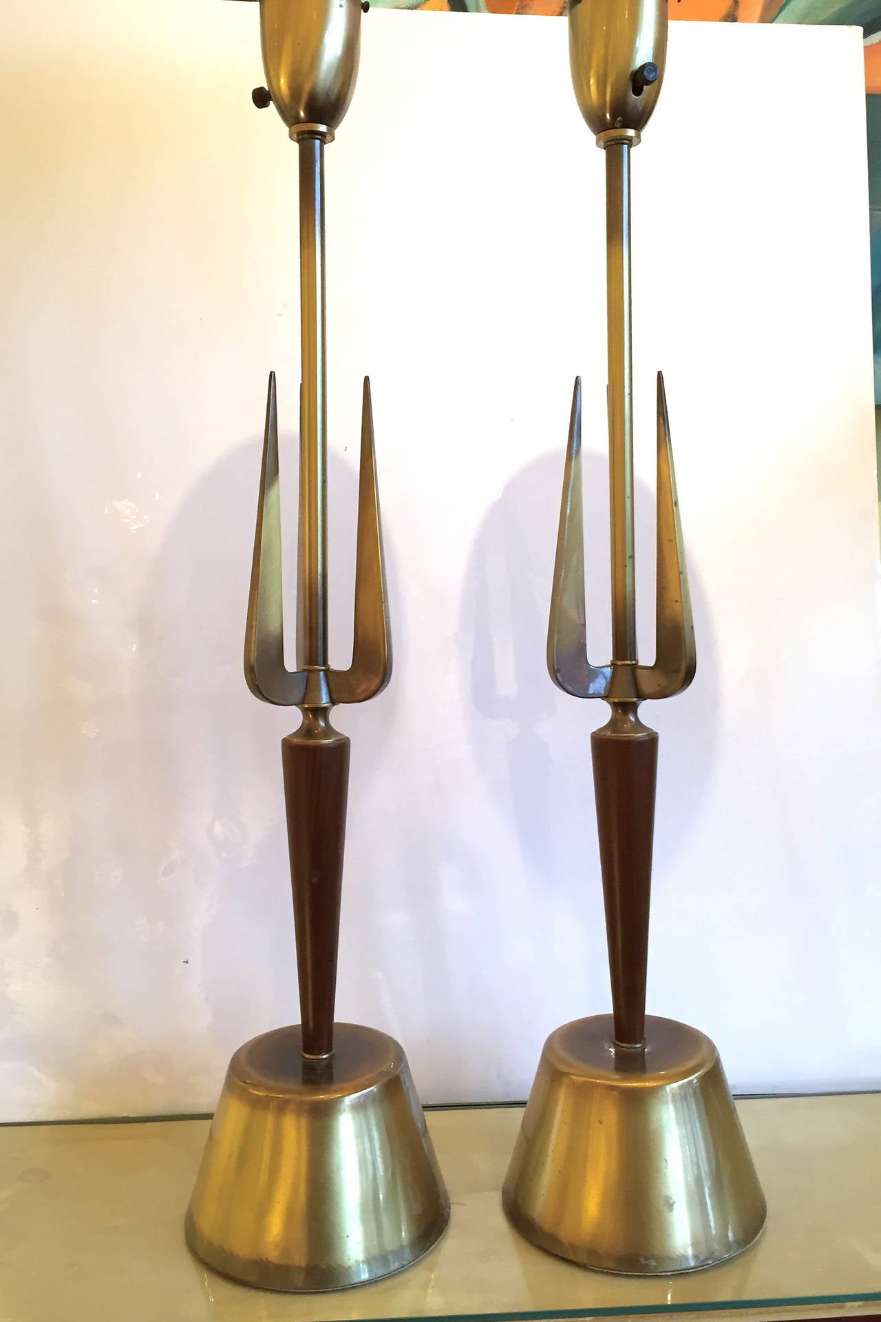 Pair of Atomic Table Lamps by Rembrandt For Sale at 1stDibs