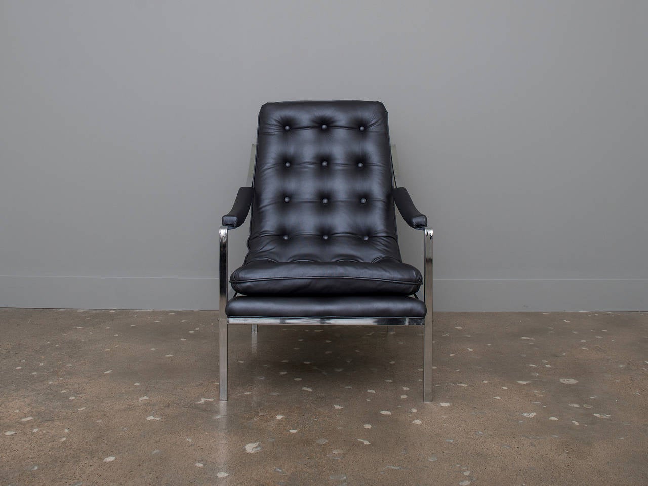 Milo Baughman Chrome Chair For Sale at 1stDibs