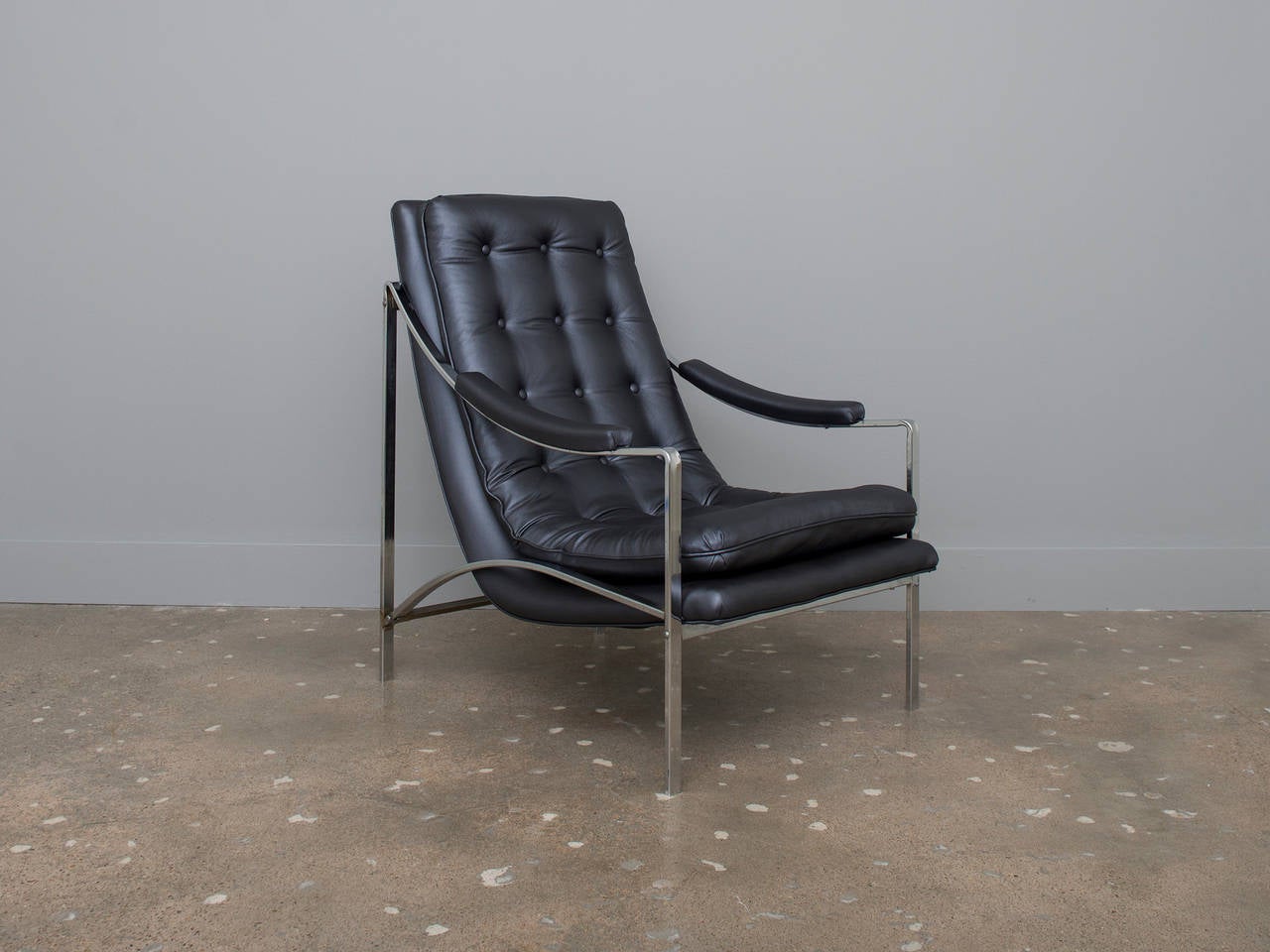 Milo Baughman Chrome Chair For Sale at 1stDibs