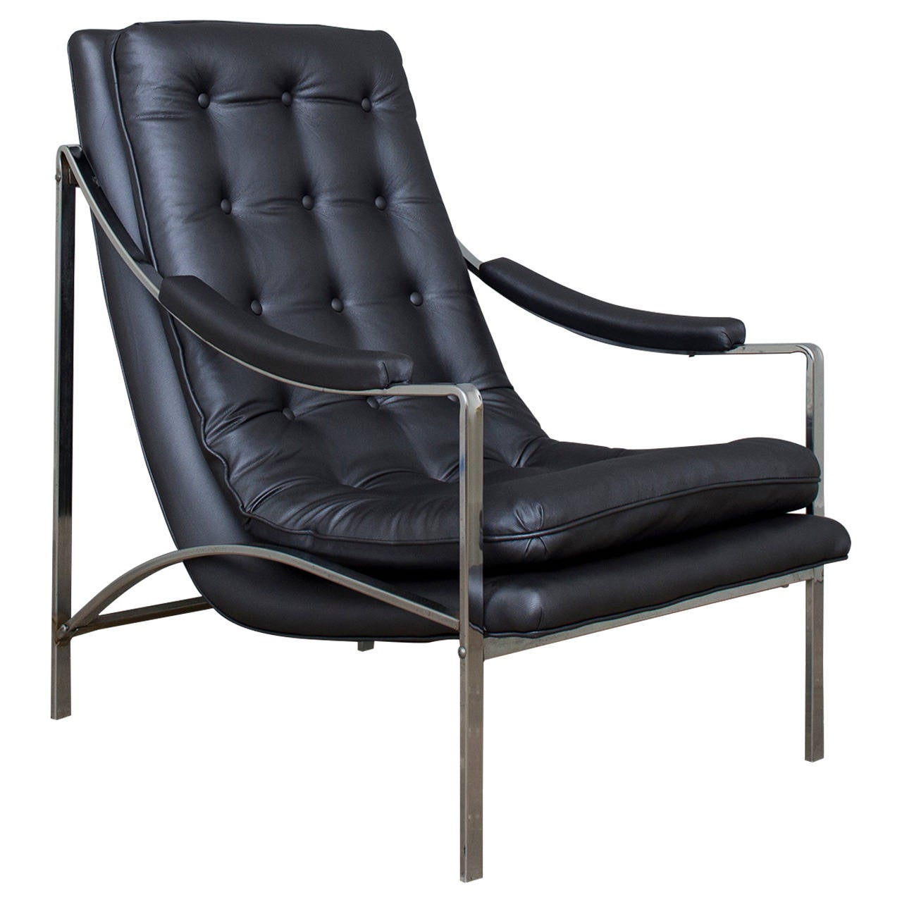 Milo Baughman Chrome Chair For Sale at 1stDibs