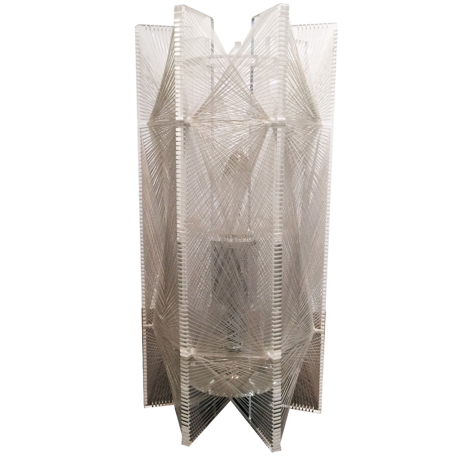 Mid Century Lucite String Light Fixture For Sale at 1stDibs