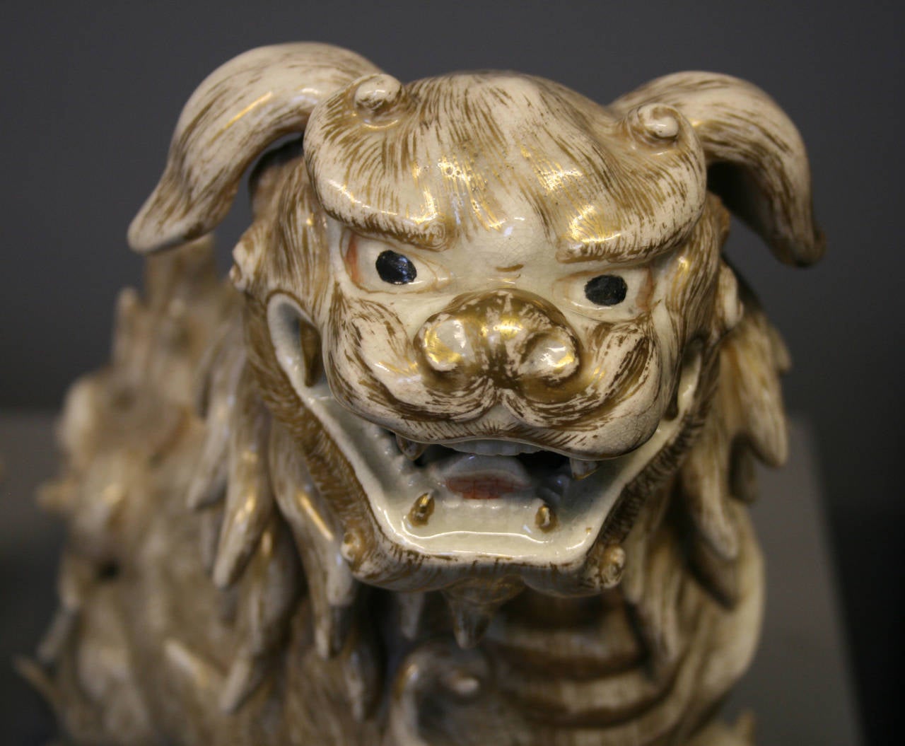 A pair of Japanese Satsuma Lion (Komainu or Shishi) dogs For Sale at ...