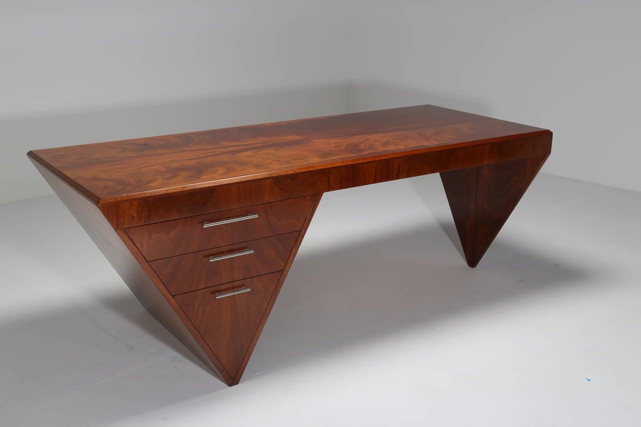 1980s Mahogany Desk by Klaus Wettergren at 1stDibs | 1980s desk