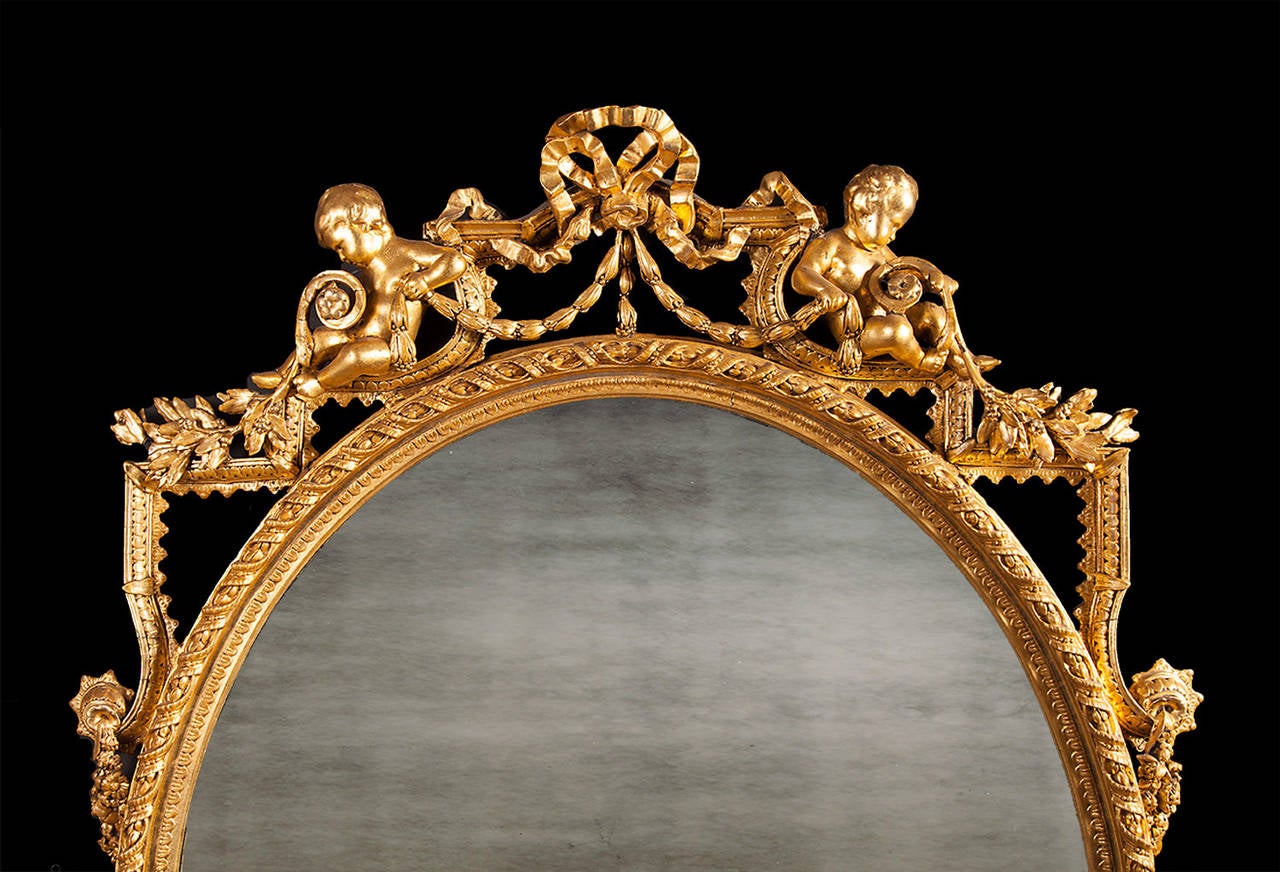 Antique Gilt Over-Mantel Mirror at 1stDibs