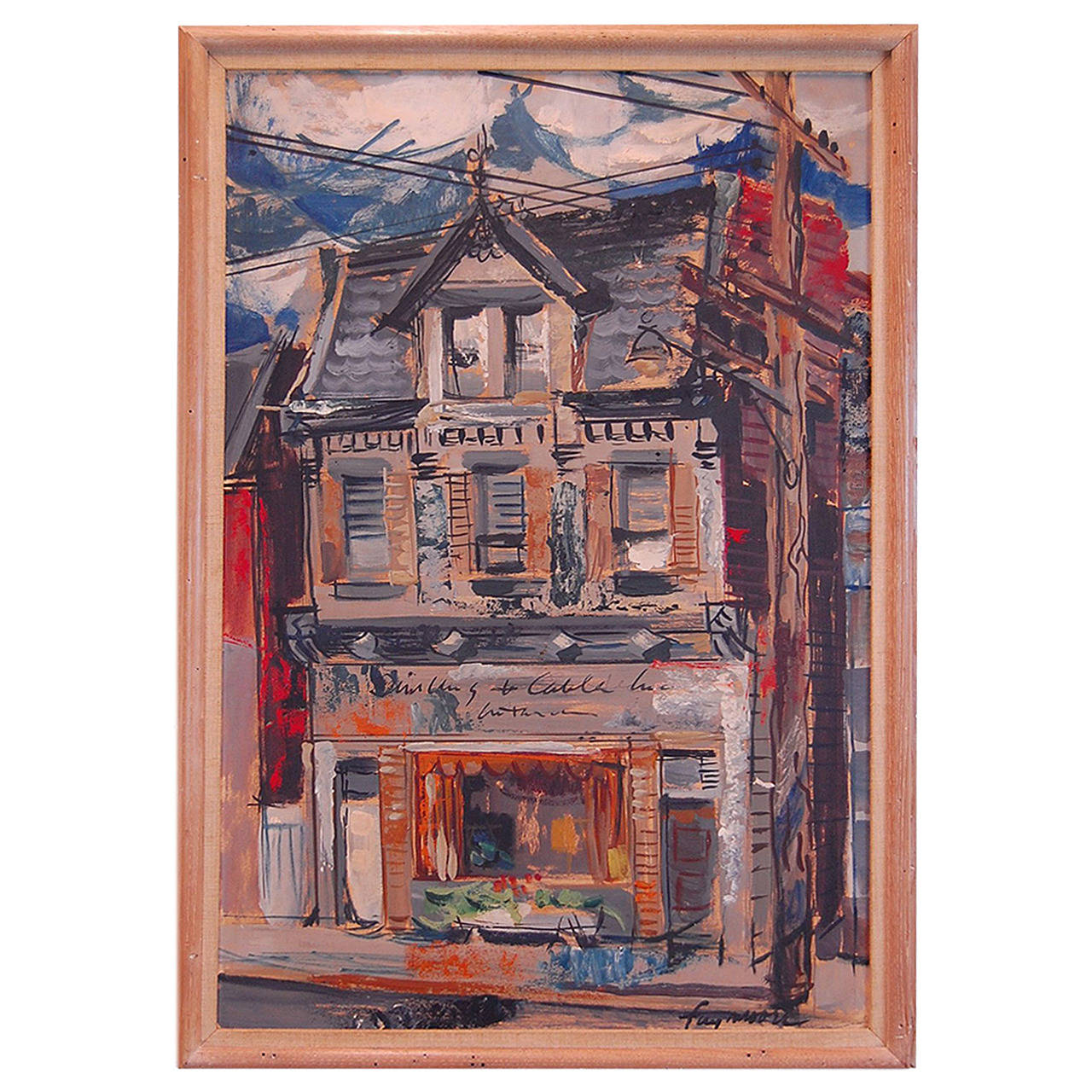 Original Fay Moore Painting, Pittsburgh For Sale at 1stdibs