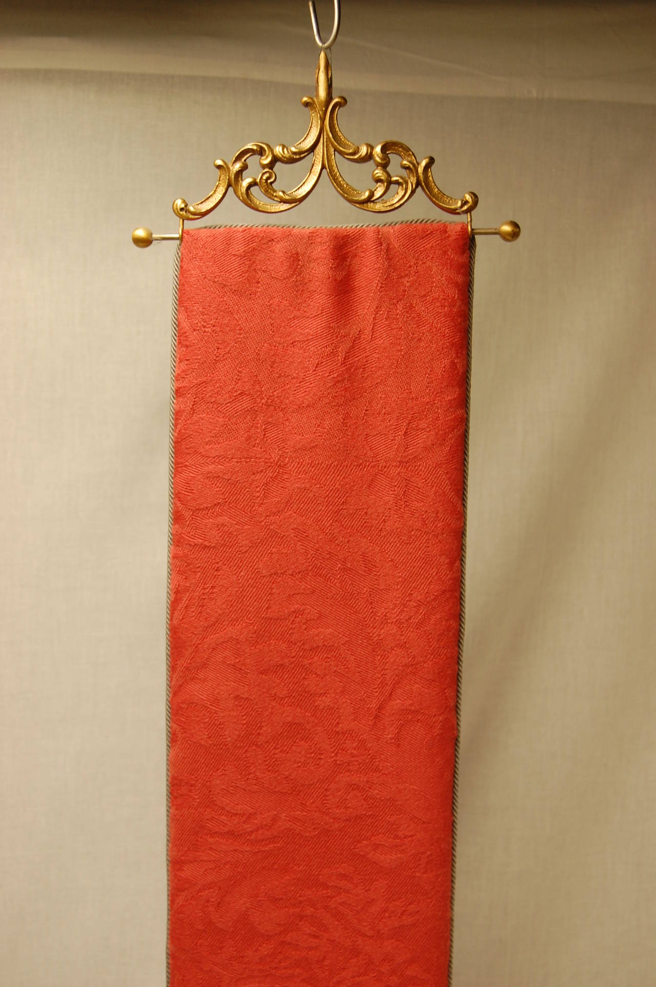 Art Deco Period Needlepoint Bell Pull with Pansy Floral Design at ...