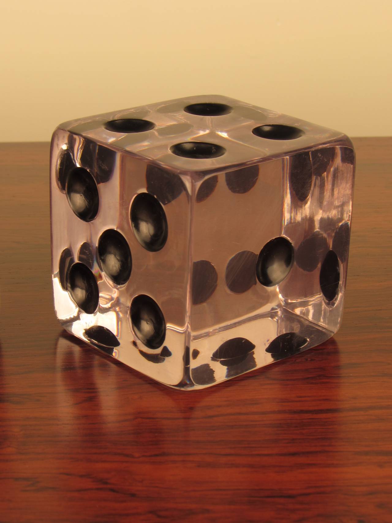 Extraordinary Large Pair of Lucite Dice Bookends at 1stdibs