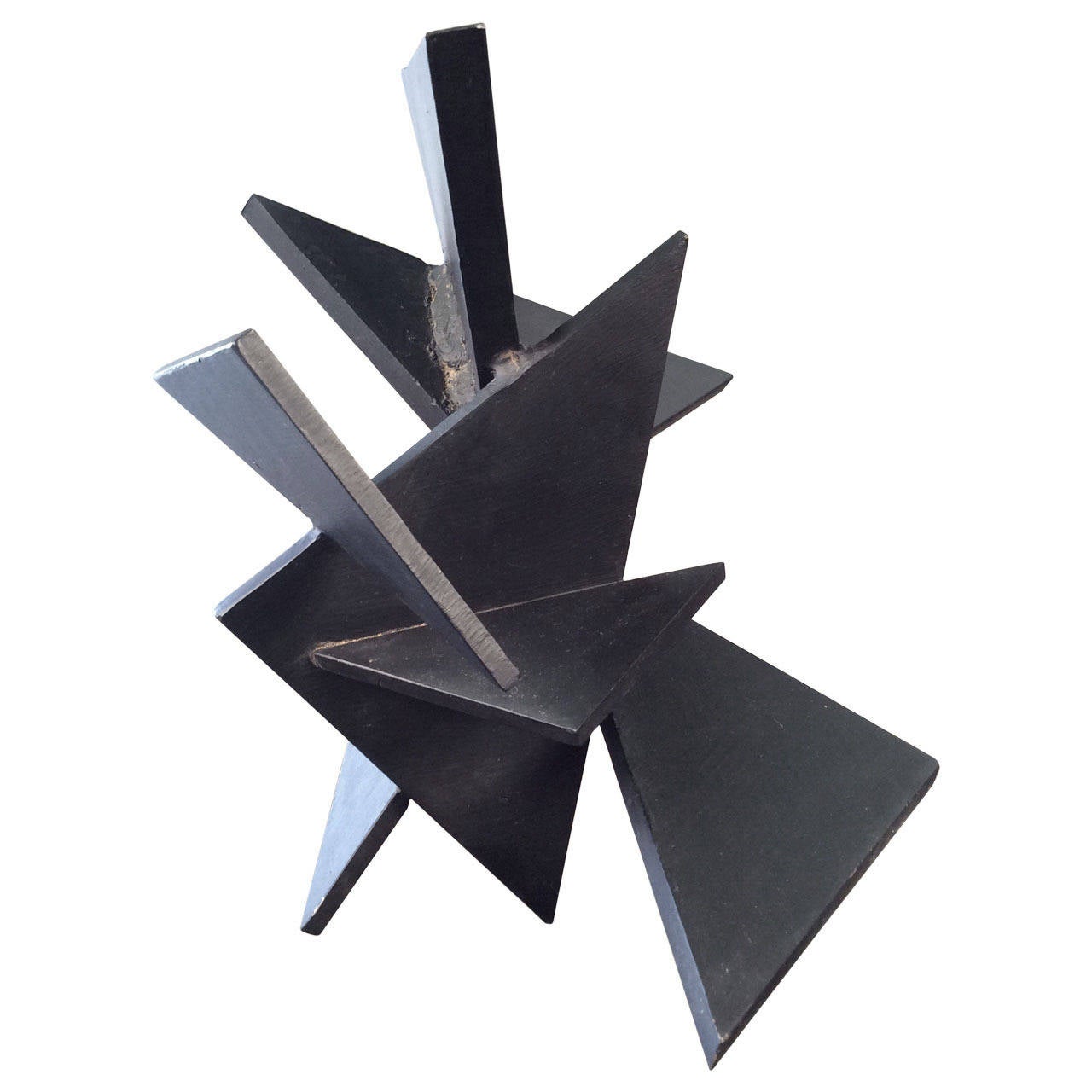 Geometric Constructivist Table Sculpture Composed of Thick Steel ...