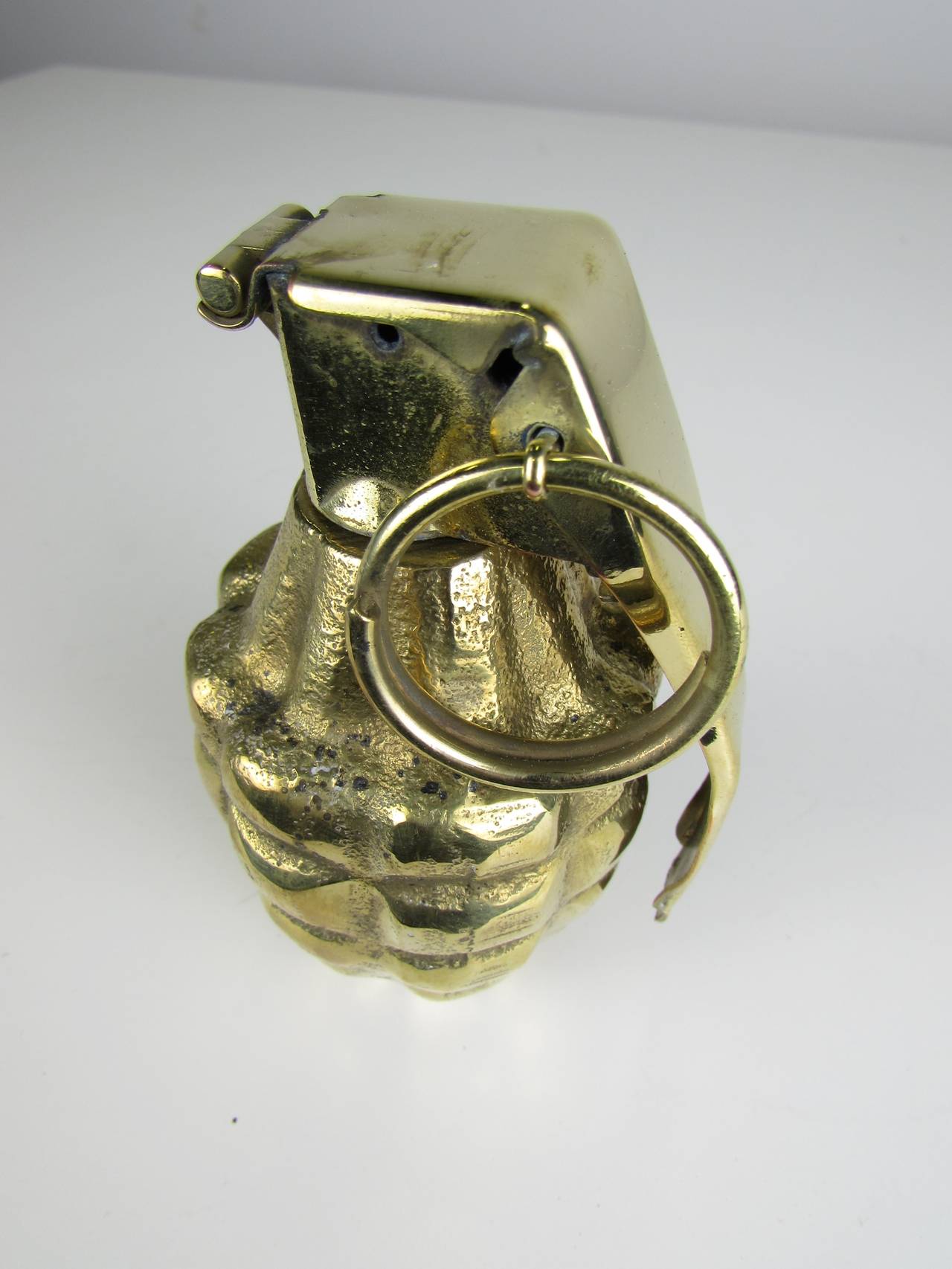 Brass-Plated Pop Art Hand Grenade Paperweight Desk Object at 1stDibs ...