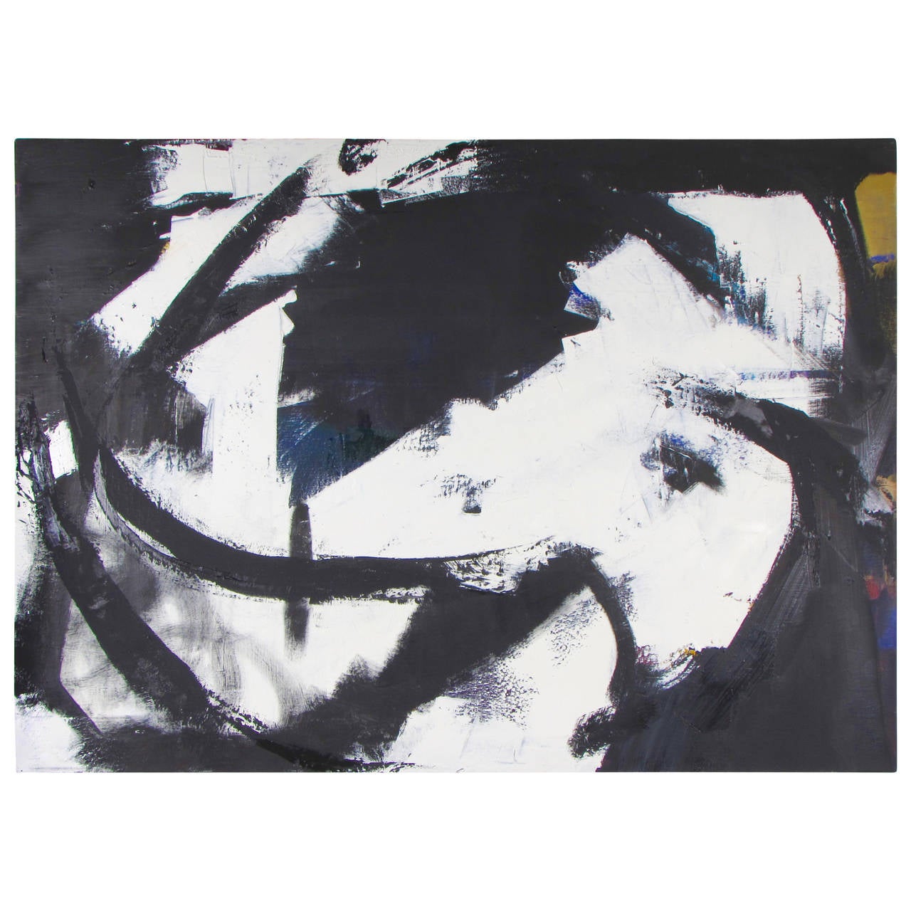 Large Dramatic Abstract Oil on Canvas Painting by Guillermo Calles ...