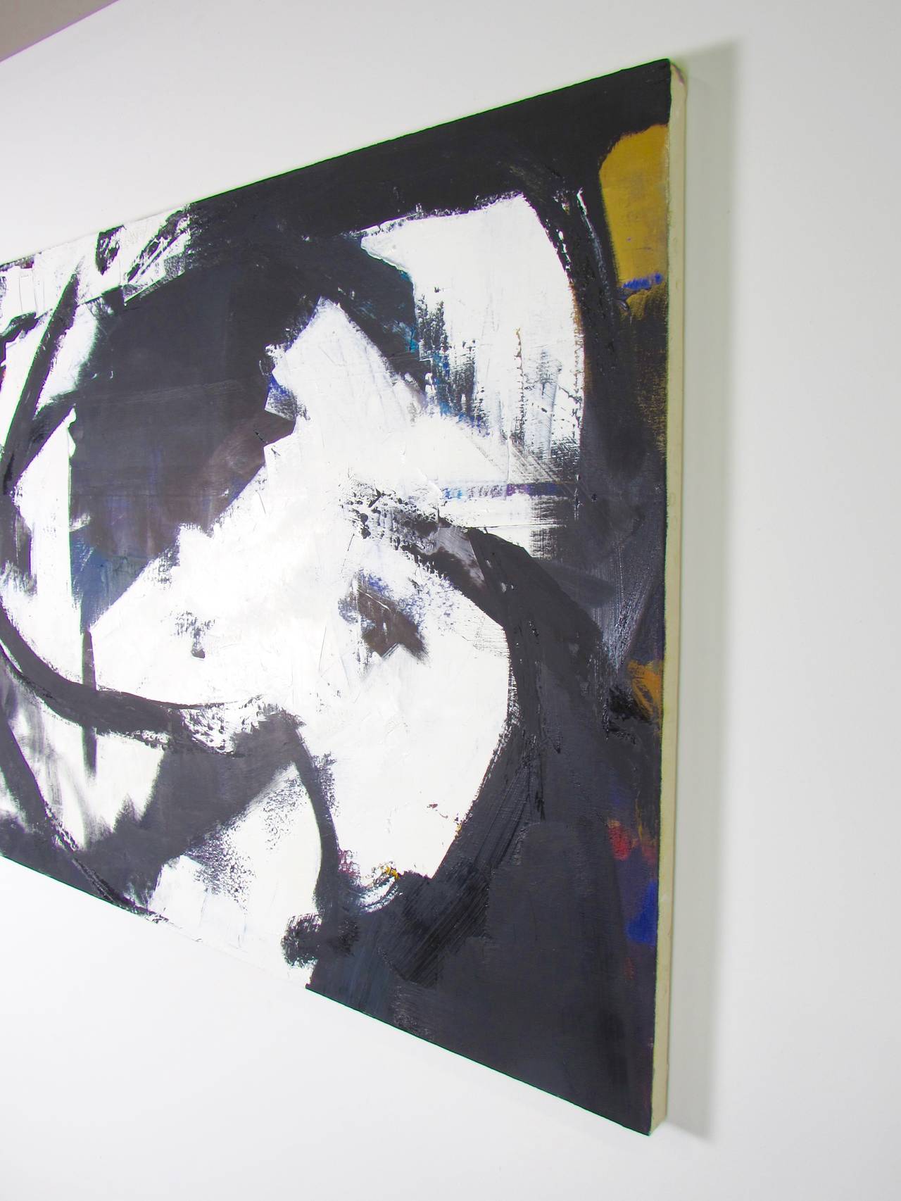 Large Dramatic Abstract Oil on Canvas Painting by Guillermo Calles ...