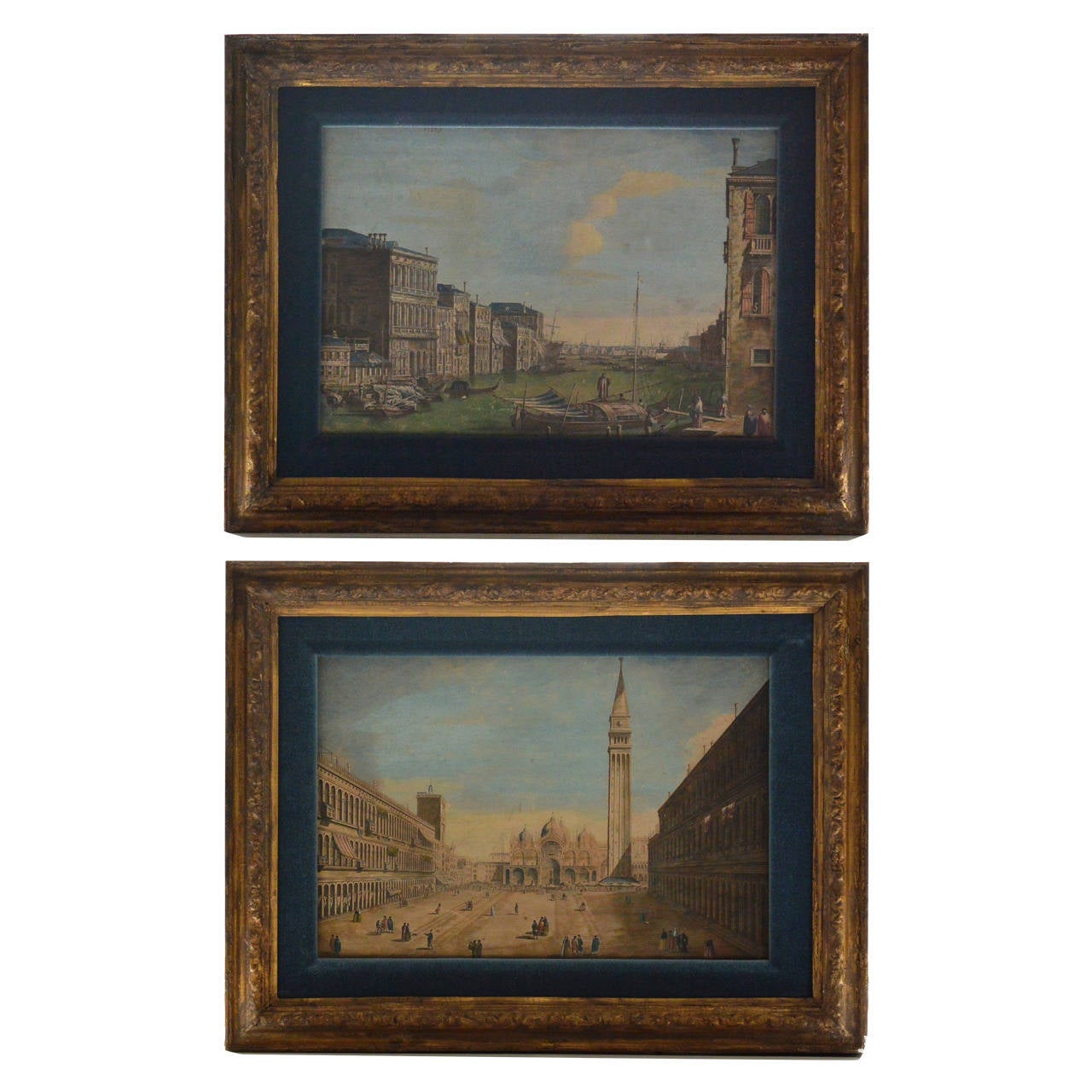 Pair of Hand-Colored Venetian Engravings after Canaletto For Sale at ...