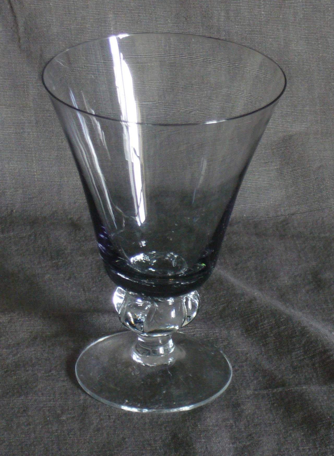 Set Of Smoked Grey Water Glasses At 1stdibs