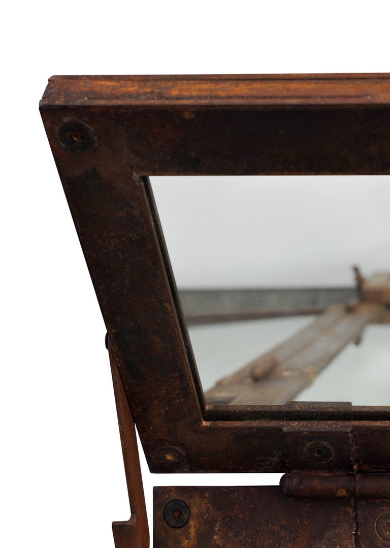 Large Industrial-Style Mirror in Locally Sourced Oxidized Italian Steel ...