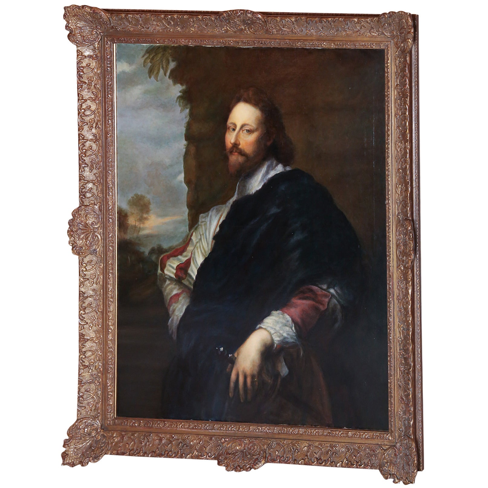 Portrait of Nicholas Lanier in the manner of Van Dyck (1628) at 1stDibs