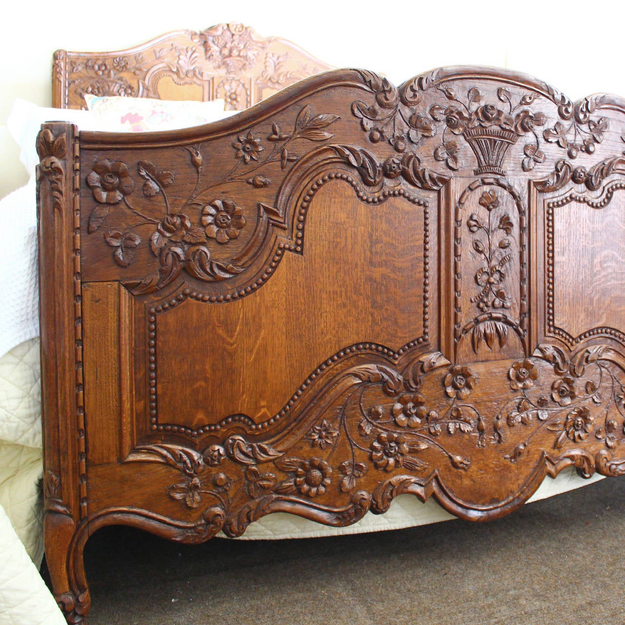 Oak Provencale Bed - WD9 at 1stDibs