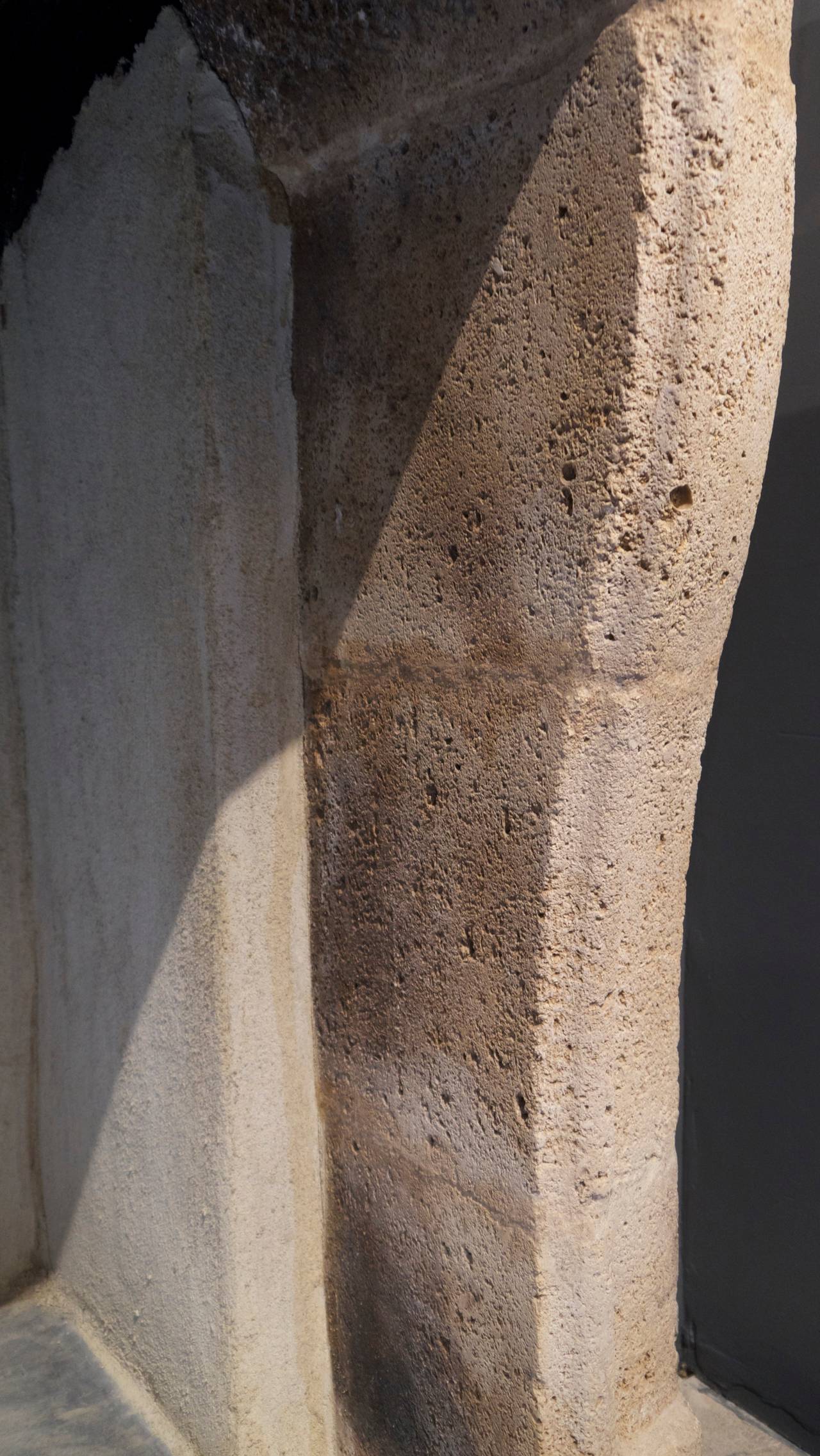 19th Century French Caen Stone Fireplace Surround at 1stDibs