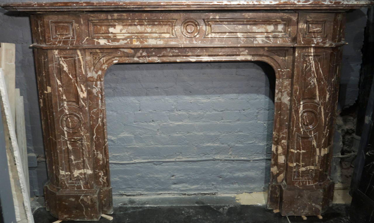 Victorian antique Rouge Royale Marble Fireplace Surround For Sale at ...