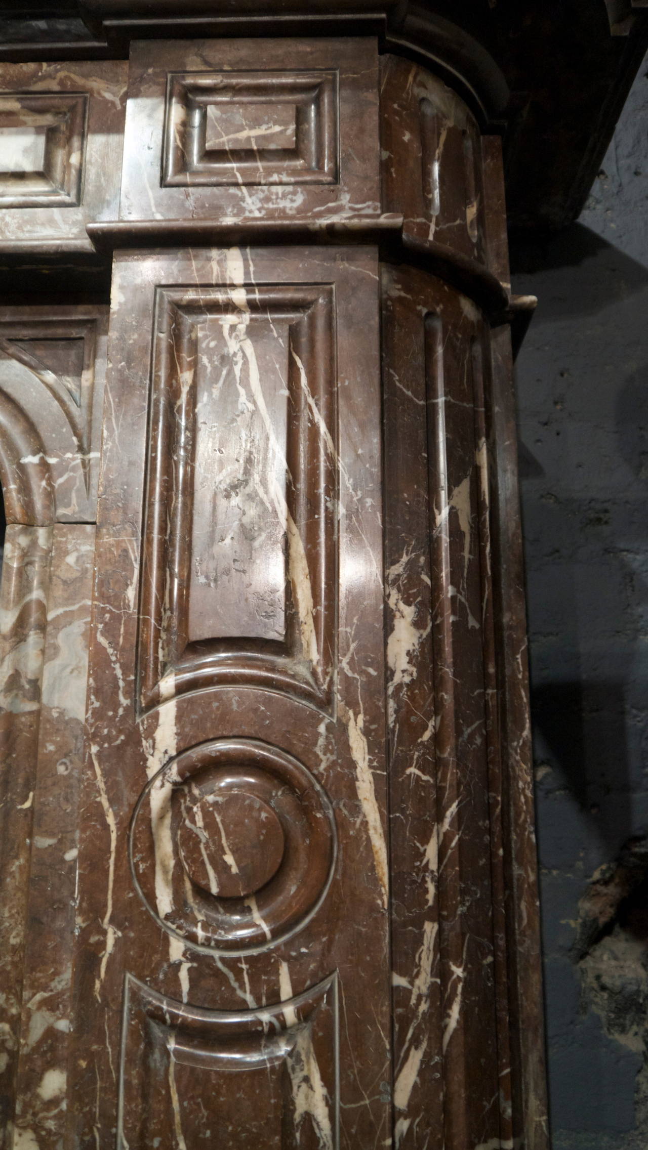 Victorian antique Rouge Royale Marble Fireplace Surround For Sale at ...