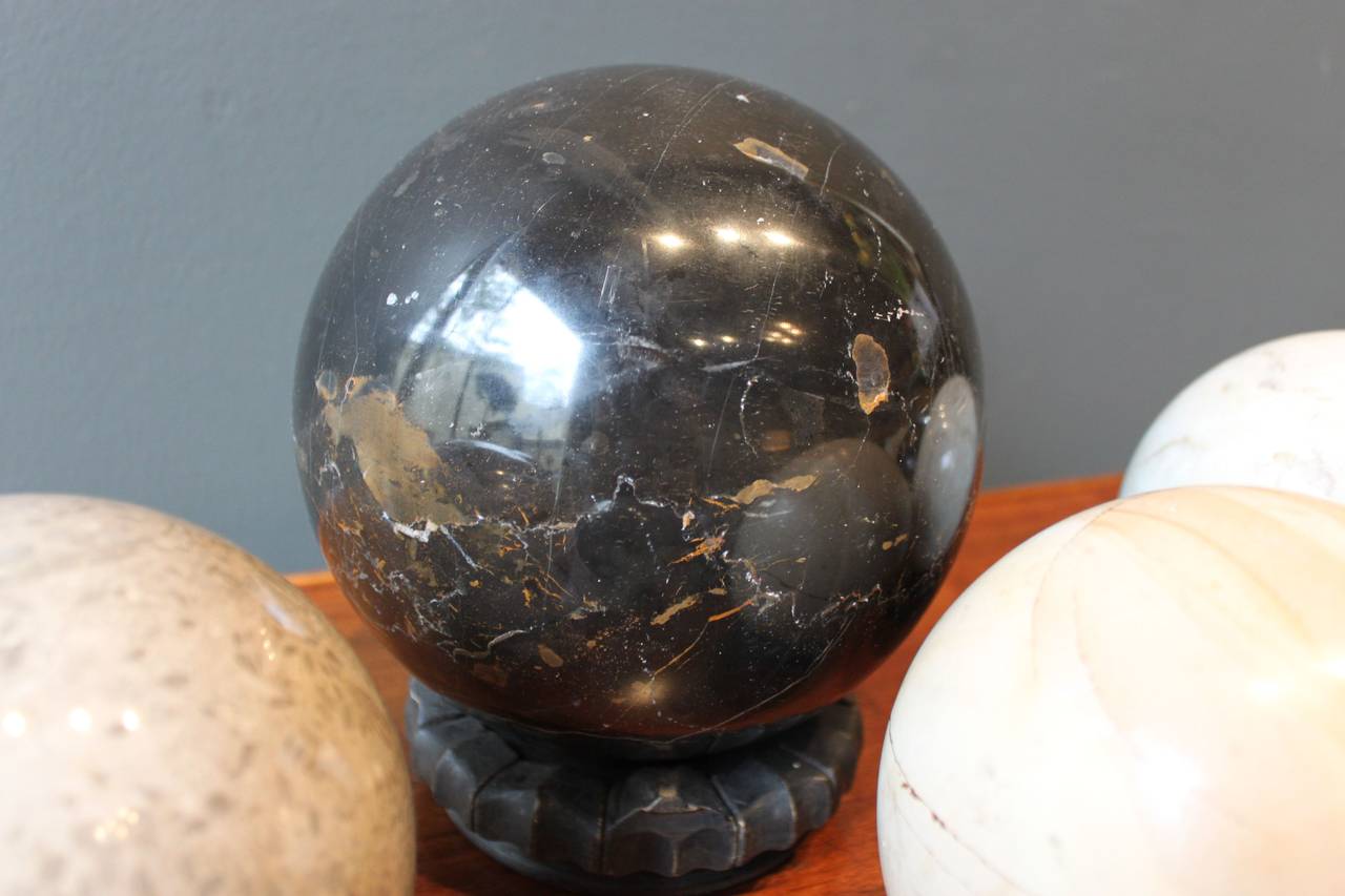 Collection of Vintage Stone and Marble Orb Sculptures For Sale at ...