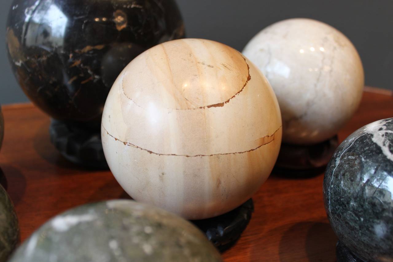 Collection of Vintage Stone and Marble Orb Sculptures For Sale at ...