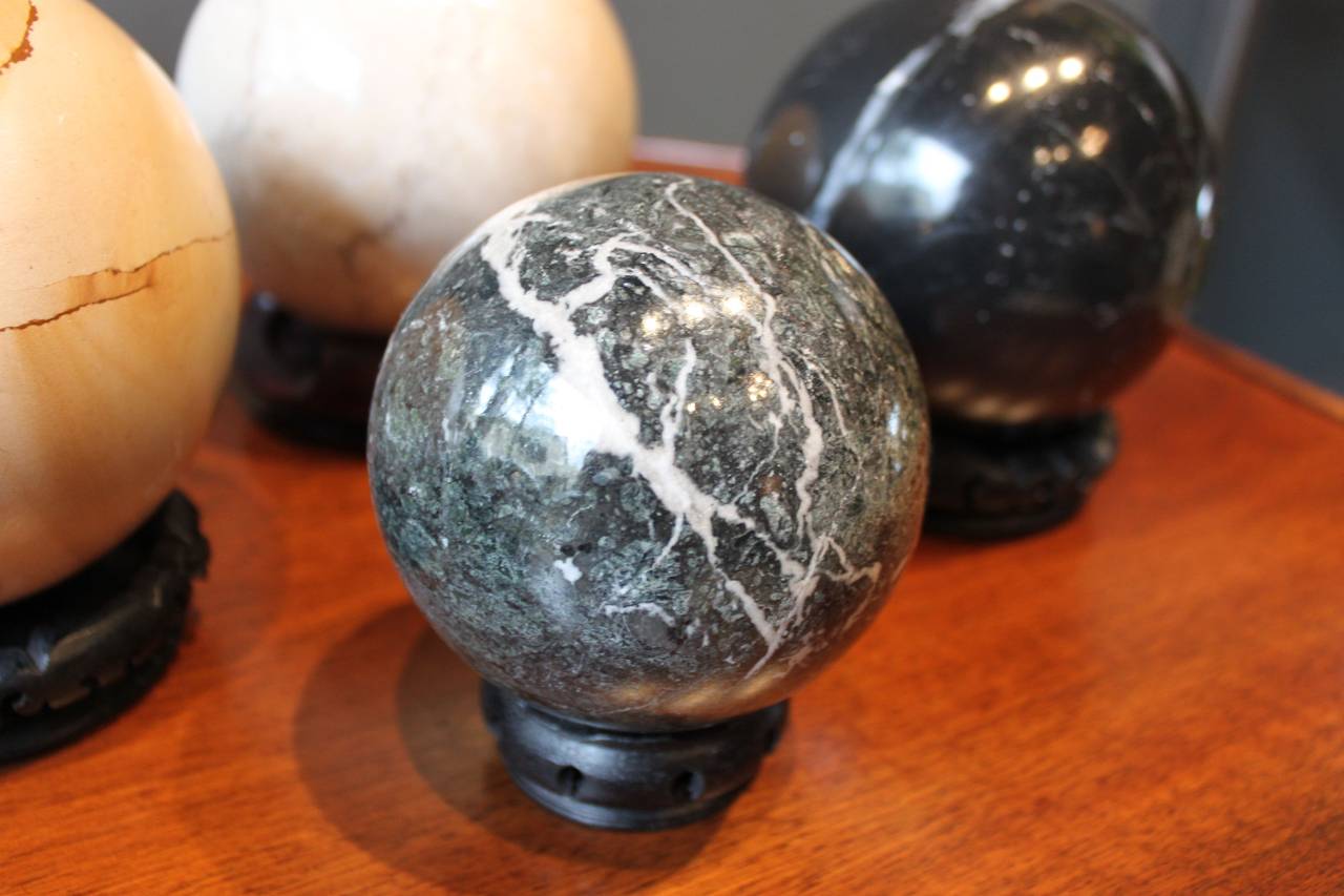 Collection of Vintage Stone and Marble Orb Sculptures For Sale at ...