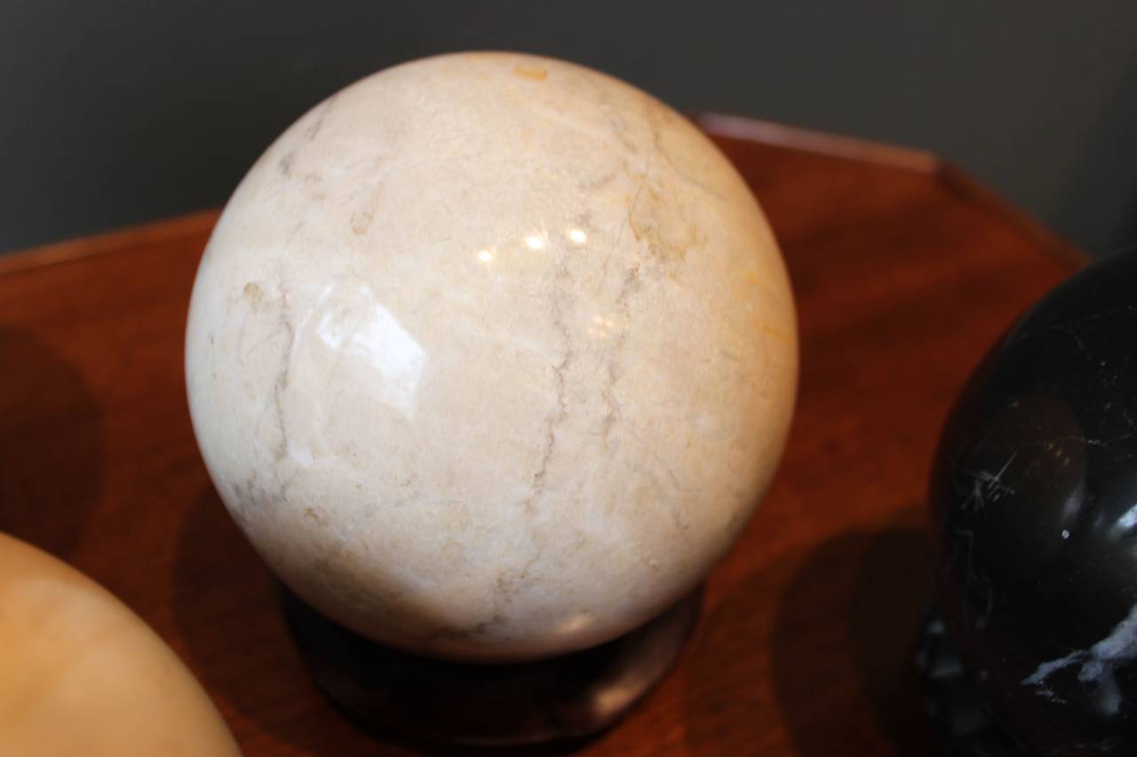 Collection of Vintage Stone and Marble Orb Sculptures For Sale at ...