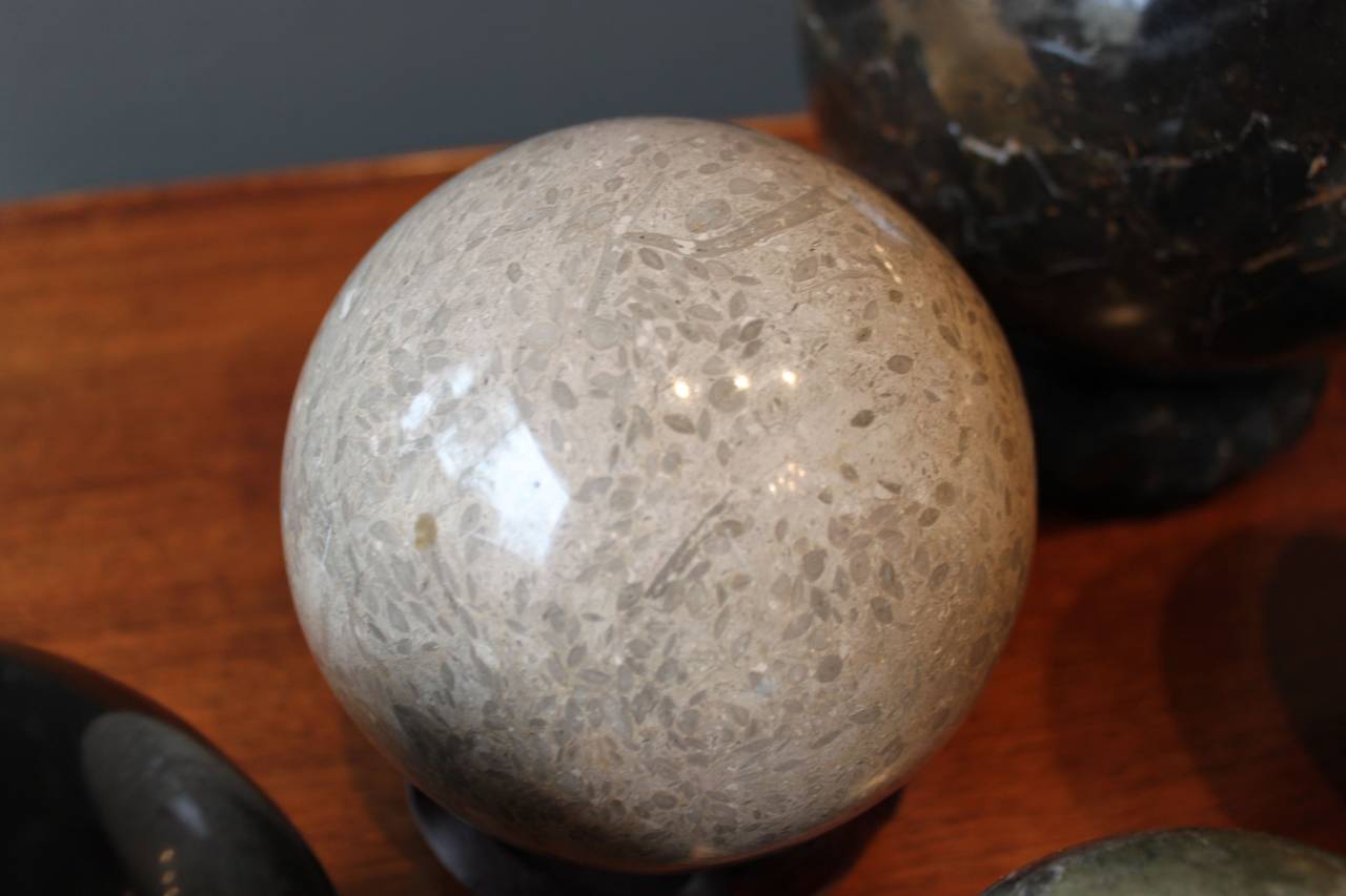 Collection of Vintage Stone and Marble Orb Sculptures For Sale at ...