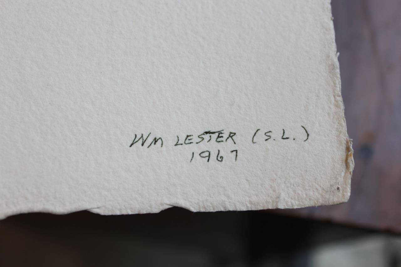 William Lewis Lester Original Signed Abstract Painting at 1stDibs ...