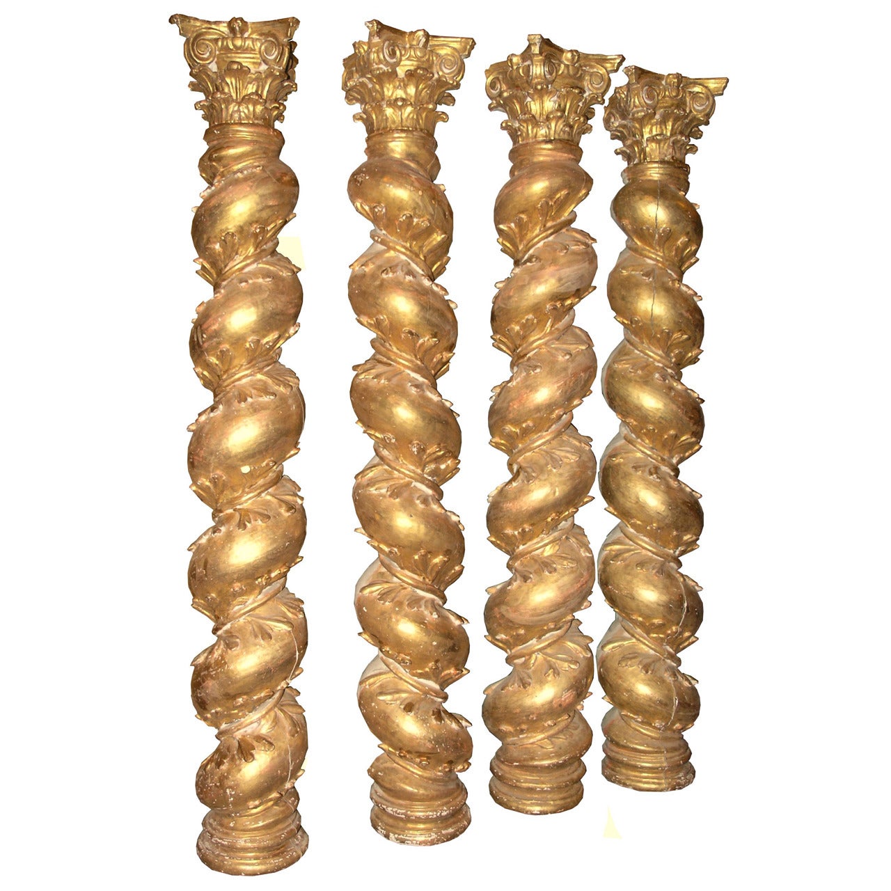 Antique Golden Columns at 1stDibs