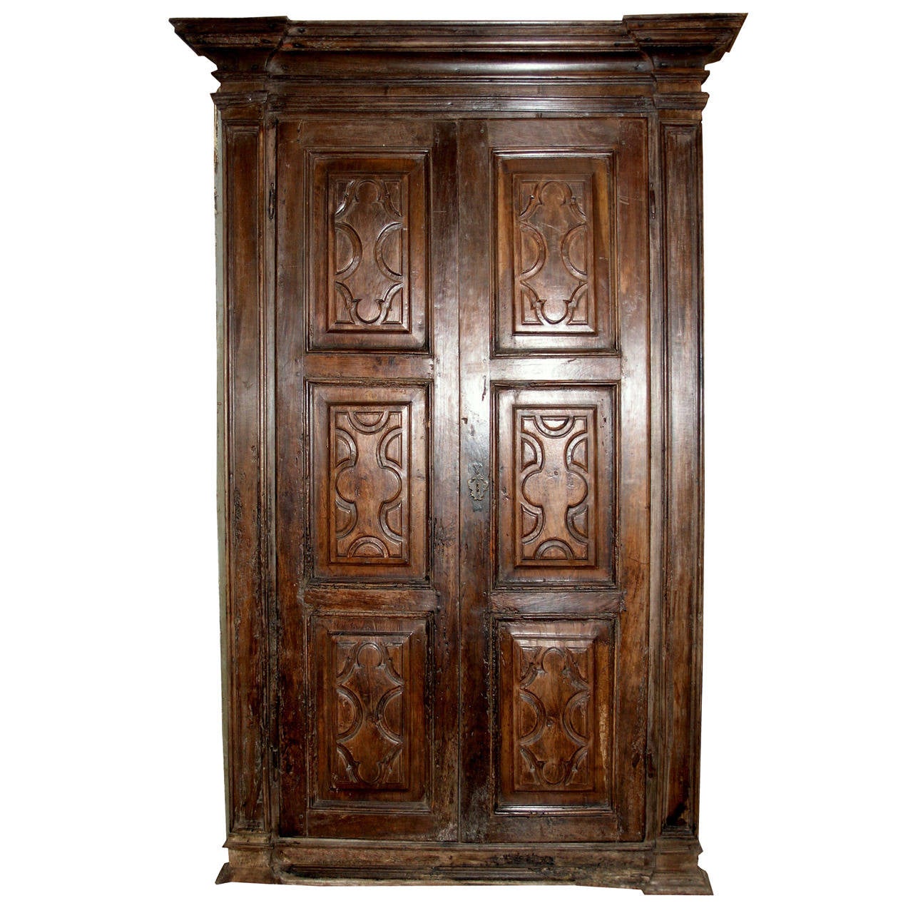 Antique Wall Closet Made of Walnut at 1stDibs